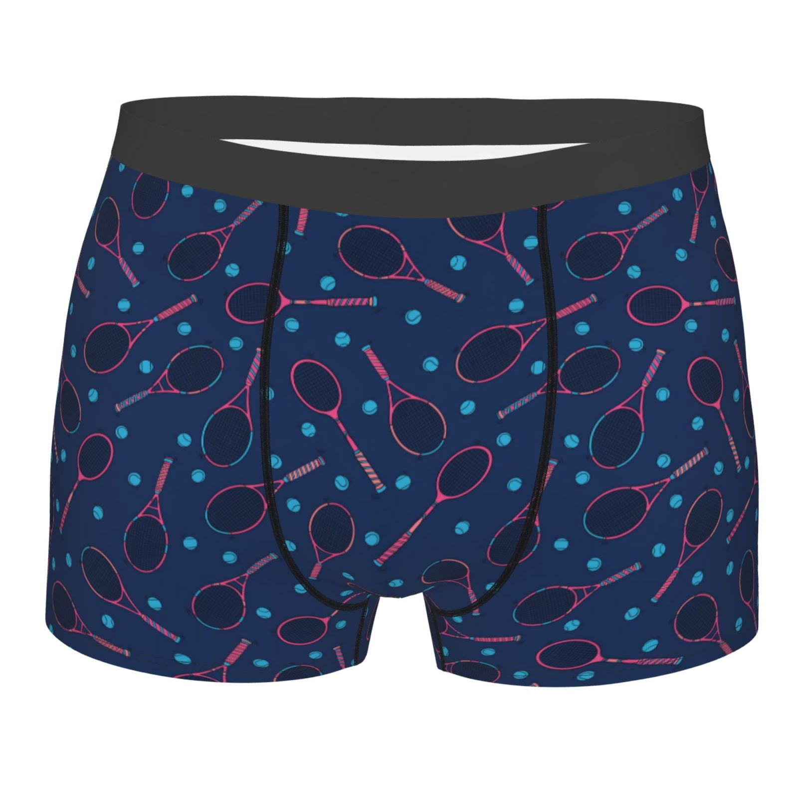 JUNZAN Tennis Racket Mens Underwear Boxer Briefs for Men’s-Medium ...