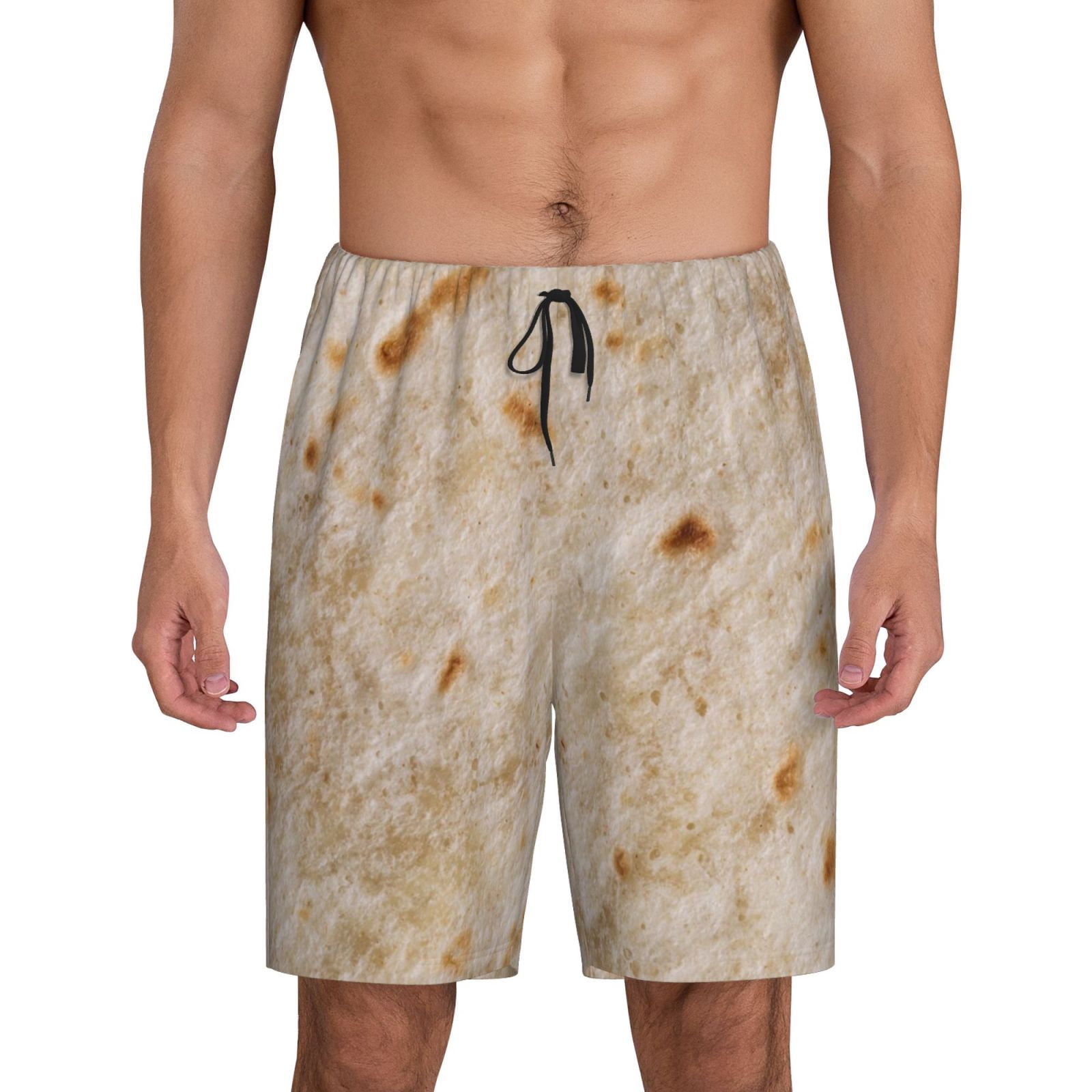 JUNZAN Tortilla Pattern Sleep Pajama Shorts for Men,Men's Pajama ...