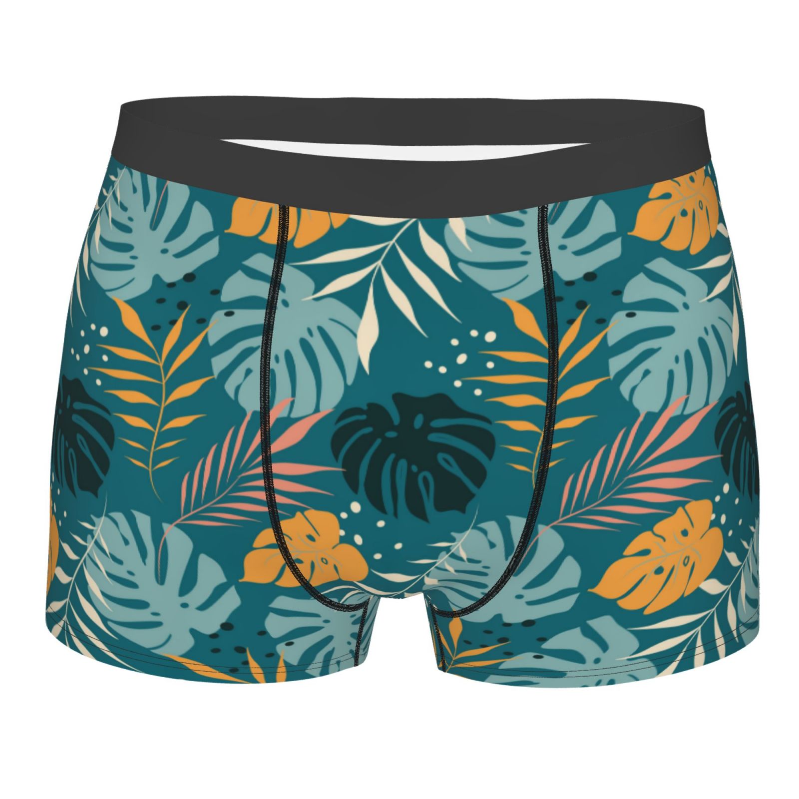 JUNZAN Tropical Leaves Mens Underwear Boxer Briefs for Men’s - Medium ...