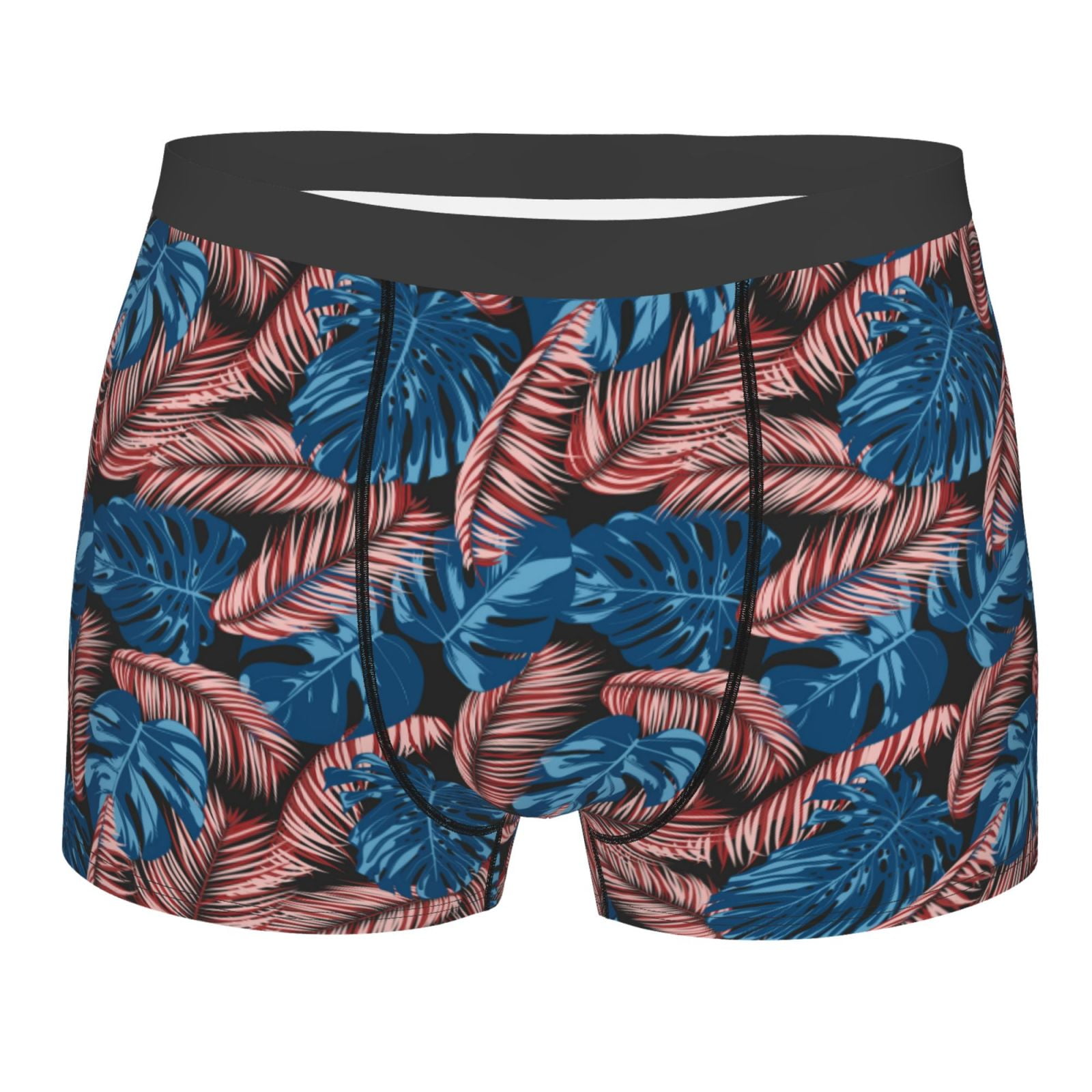 JUNZAN Tropical Leaves Mens Underwear Boxer Briefs for Men’s - Medium ...