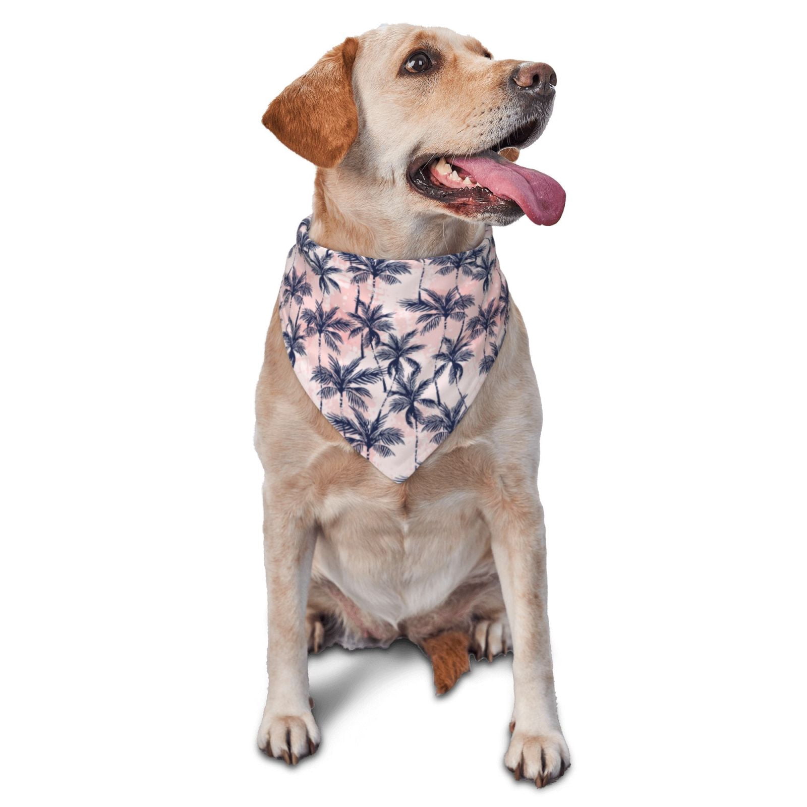JUNZAN Tropics Palm Trees Dog Bandanas,Dog Bandanas Scarf Triangle Bibs ...