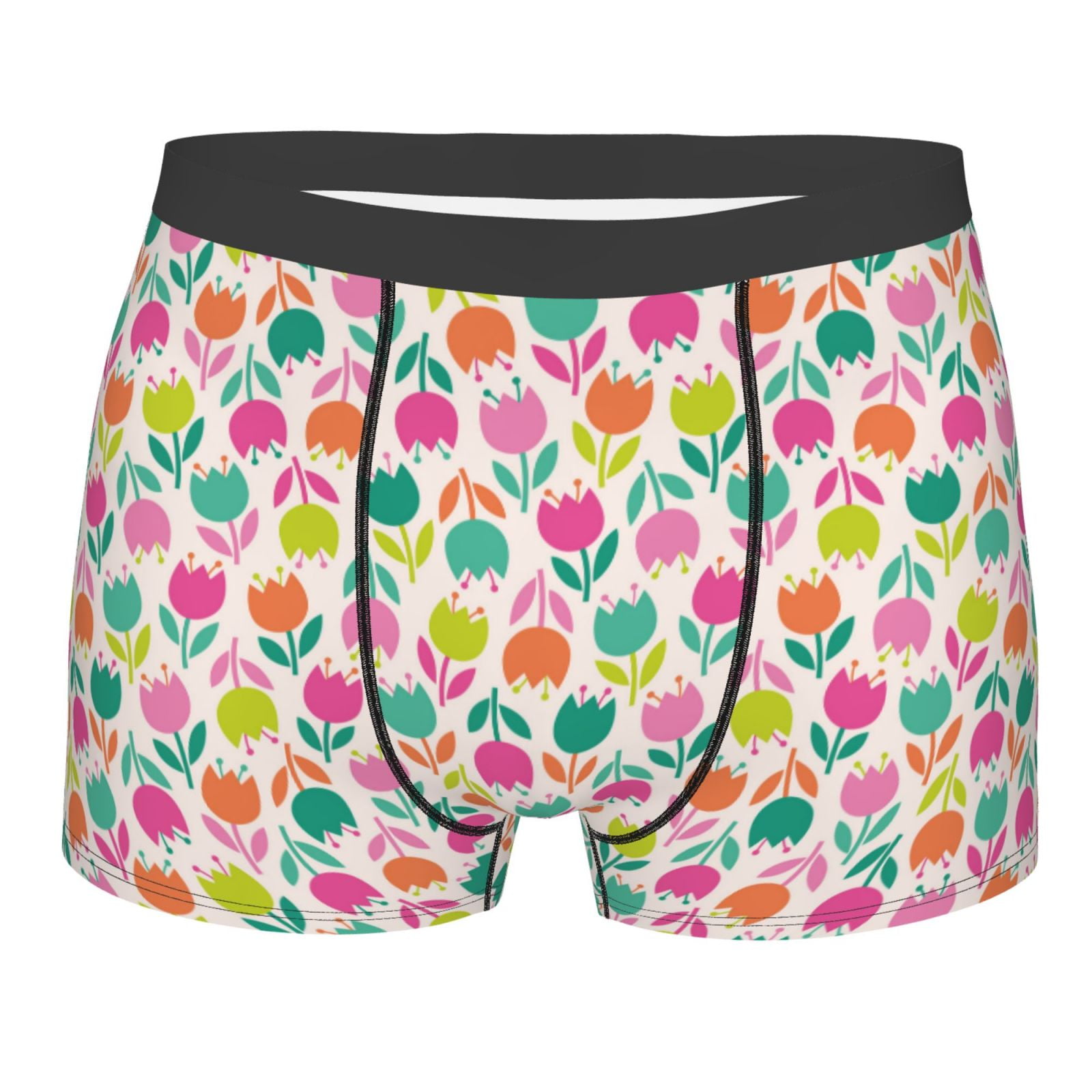 JUNZAN Tulips Flowers Mens Underwear Boxer Briefs for Men’s - Large ...