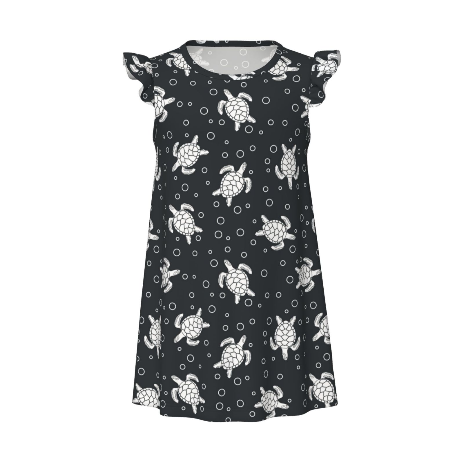 JUNZAN Turtle Print Girls Nightgown Pajamas - Soft Toddler Sleepwear ...
