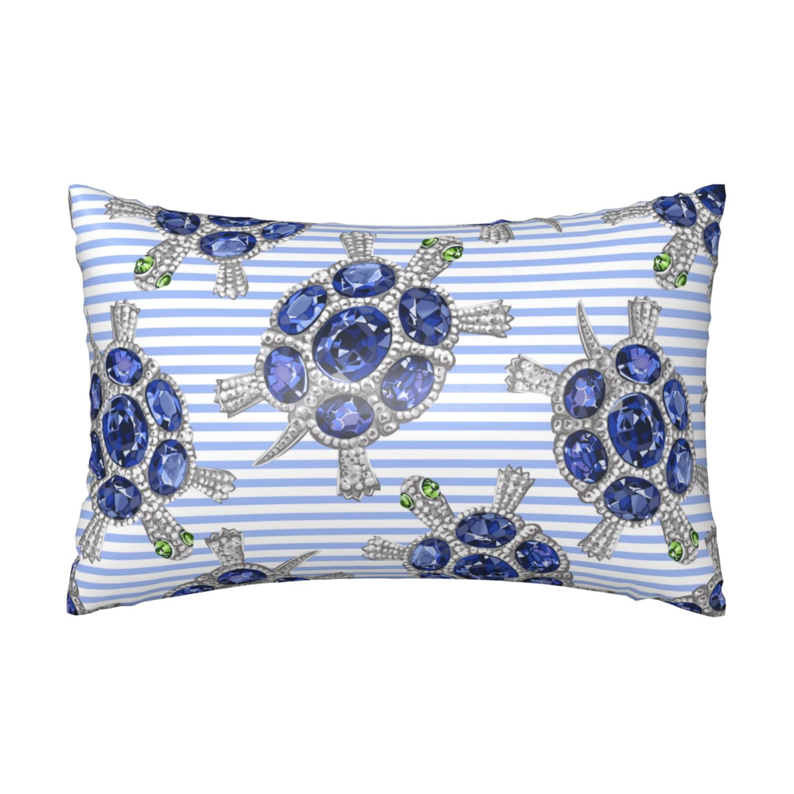 JUNZAN Turtle with Blue Stones Silk Pillowcase for Hair and Skin ...