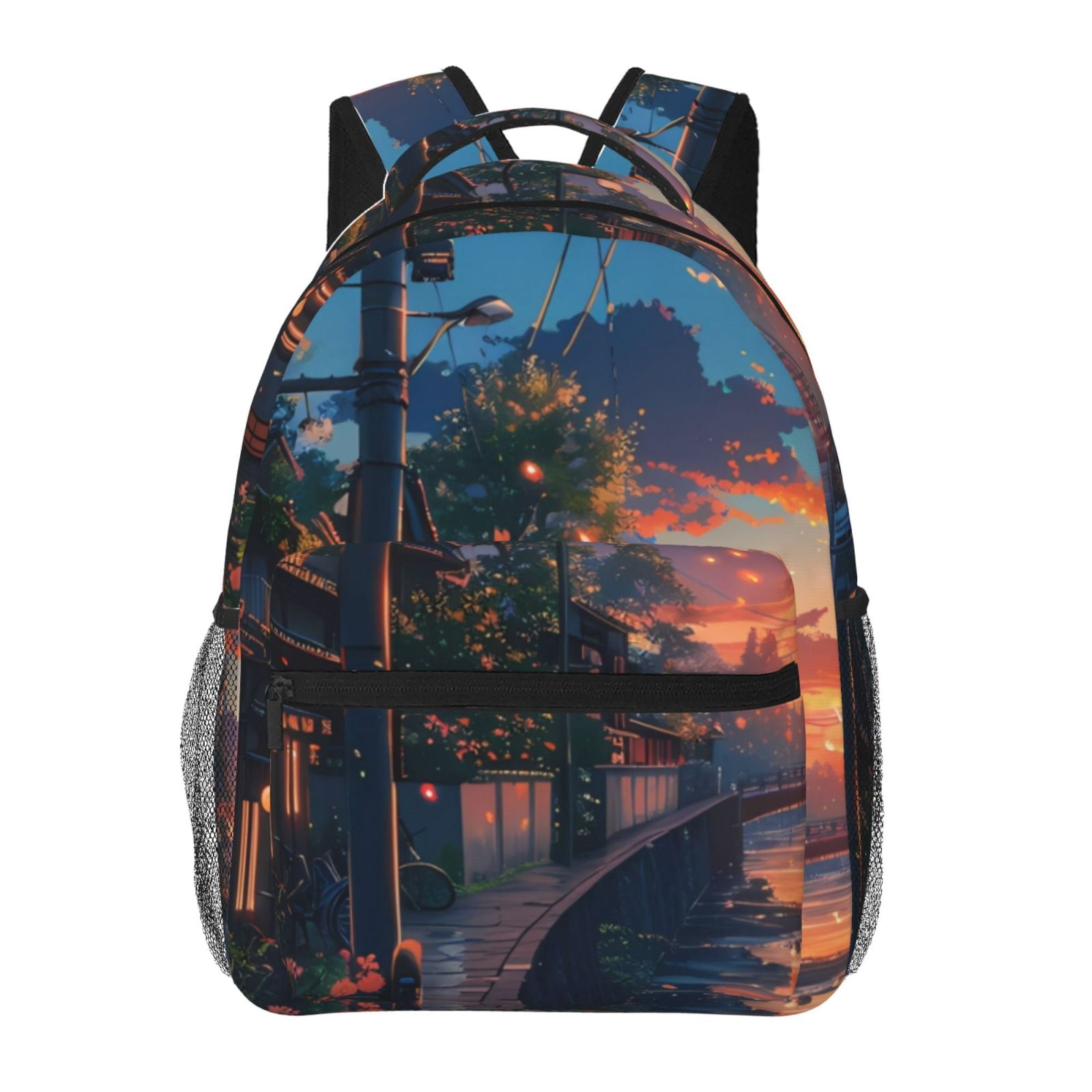JUNZAN Twilight Canal Reflection Pattern Casual Laptop Backpack for Men ...