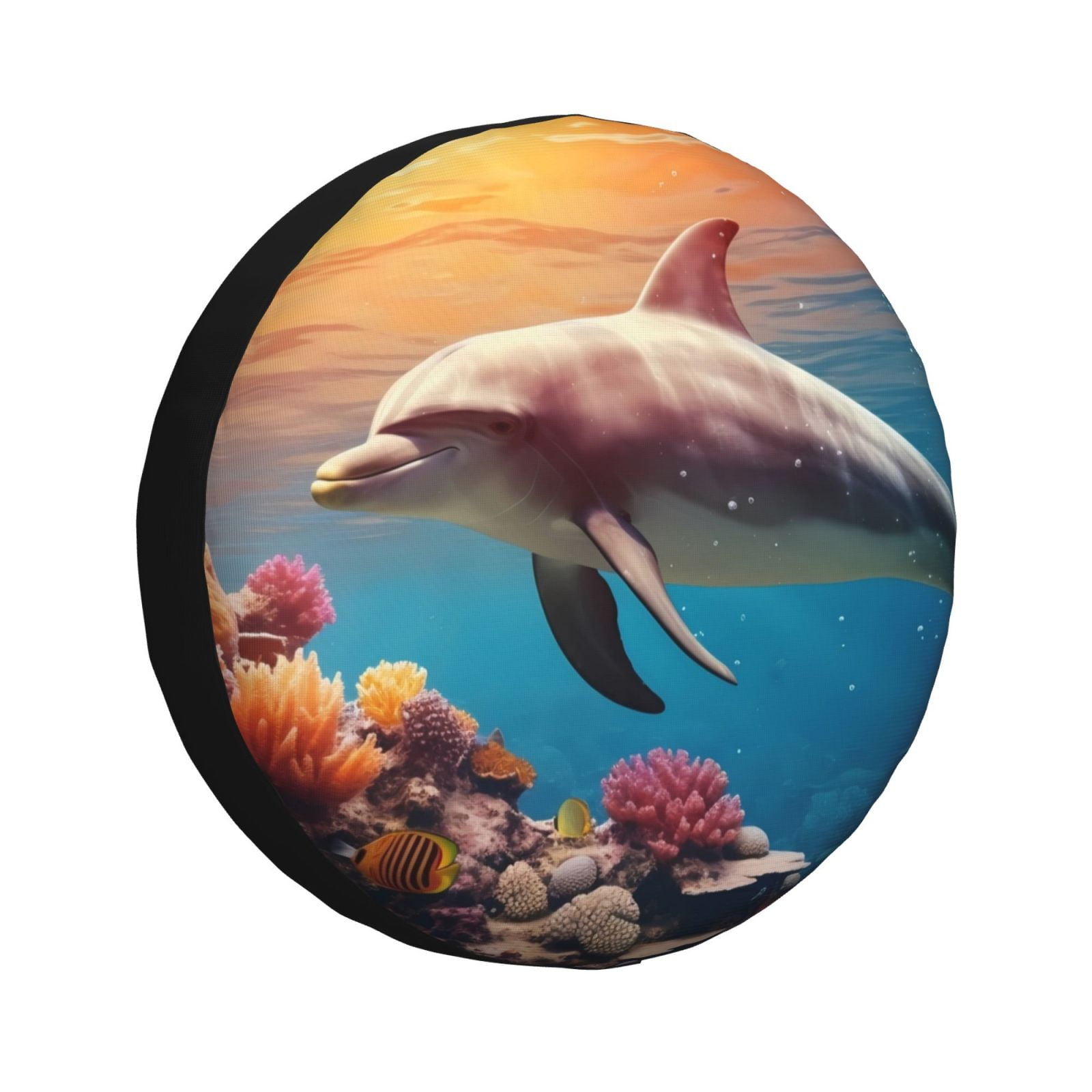 JUNZAN Underwater Plant Dolphin Tire Cover Wheel Protector for Truck ...
