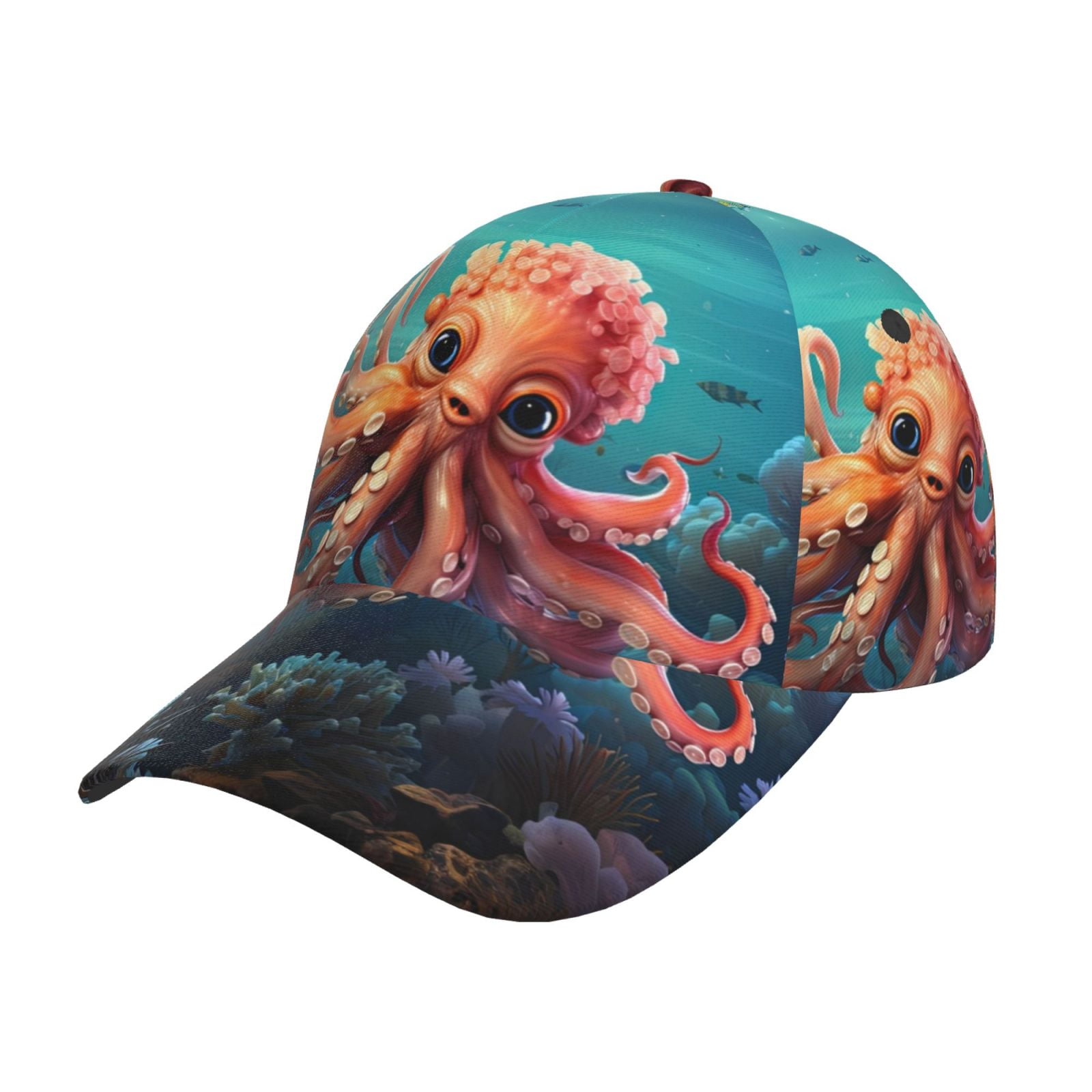 JUNZAN Underwater Plant Octopus Print Baseball Cap,Unisex Sports Cap ...