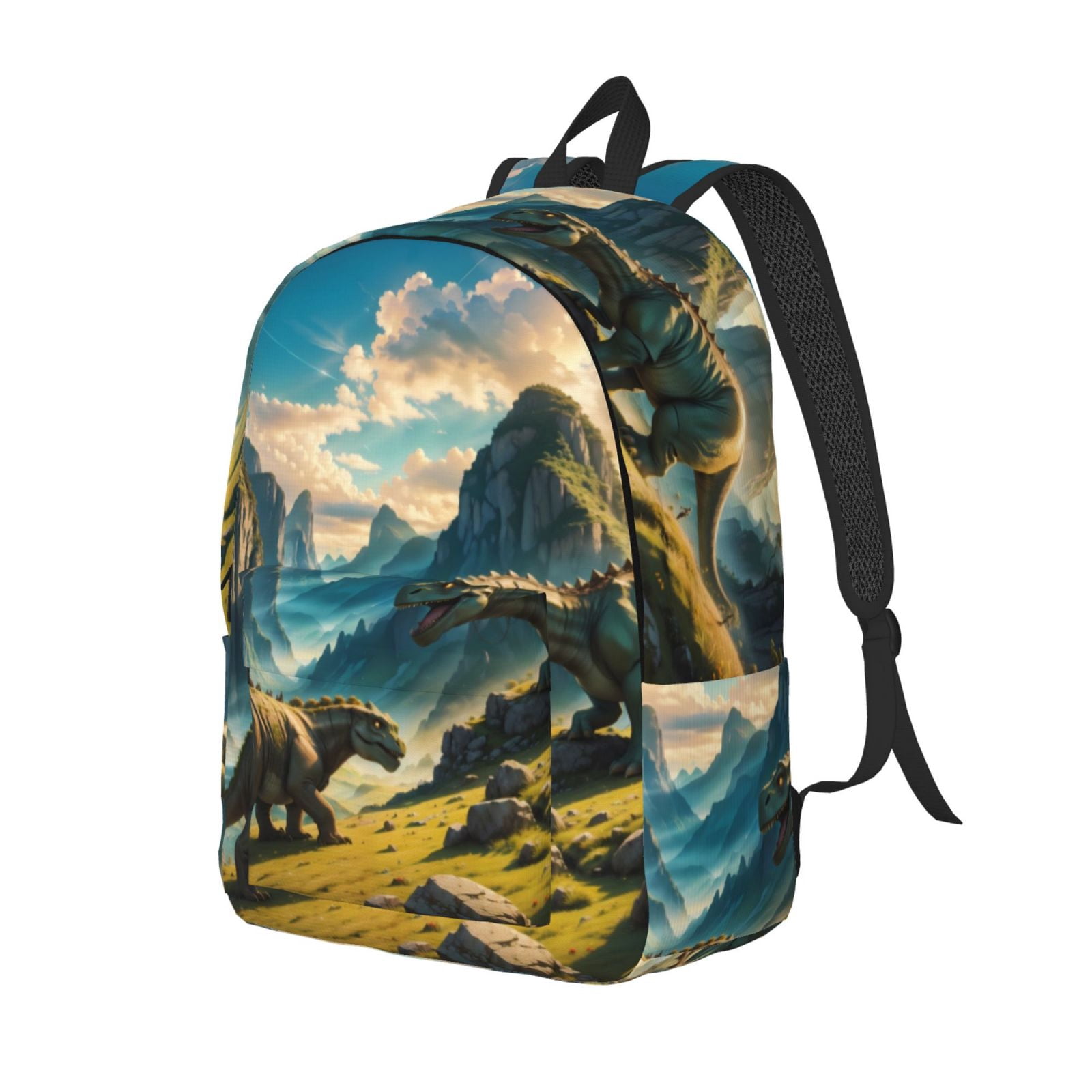 JUNZAN Valley River Dinosaur Pattern Travel Laptop Backpack for Men ...