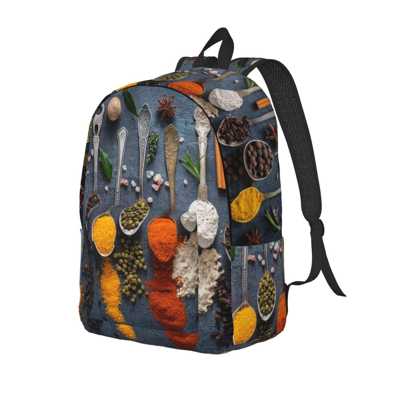 JUNZAN Various Herbs And Spices In Spoons Pattern Travel Laptop ...