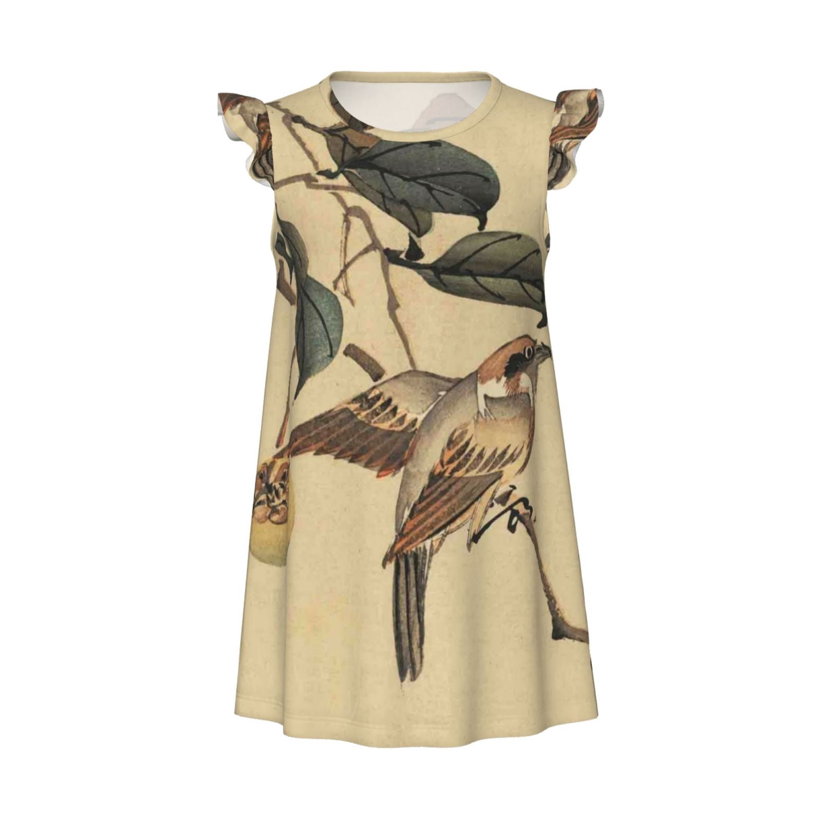 JUNZAN Vintage Bird Print Girls Nightgown Pajamas - Soft Toddler ...