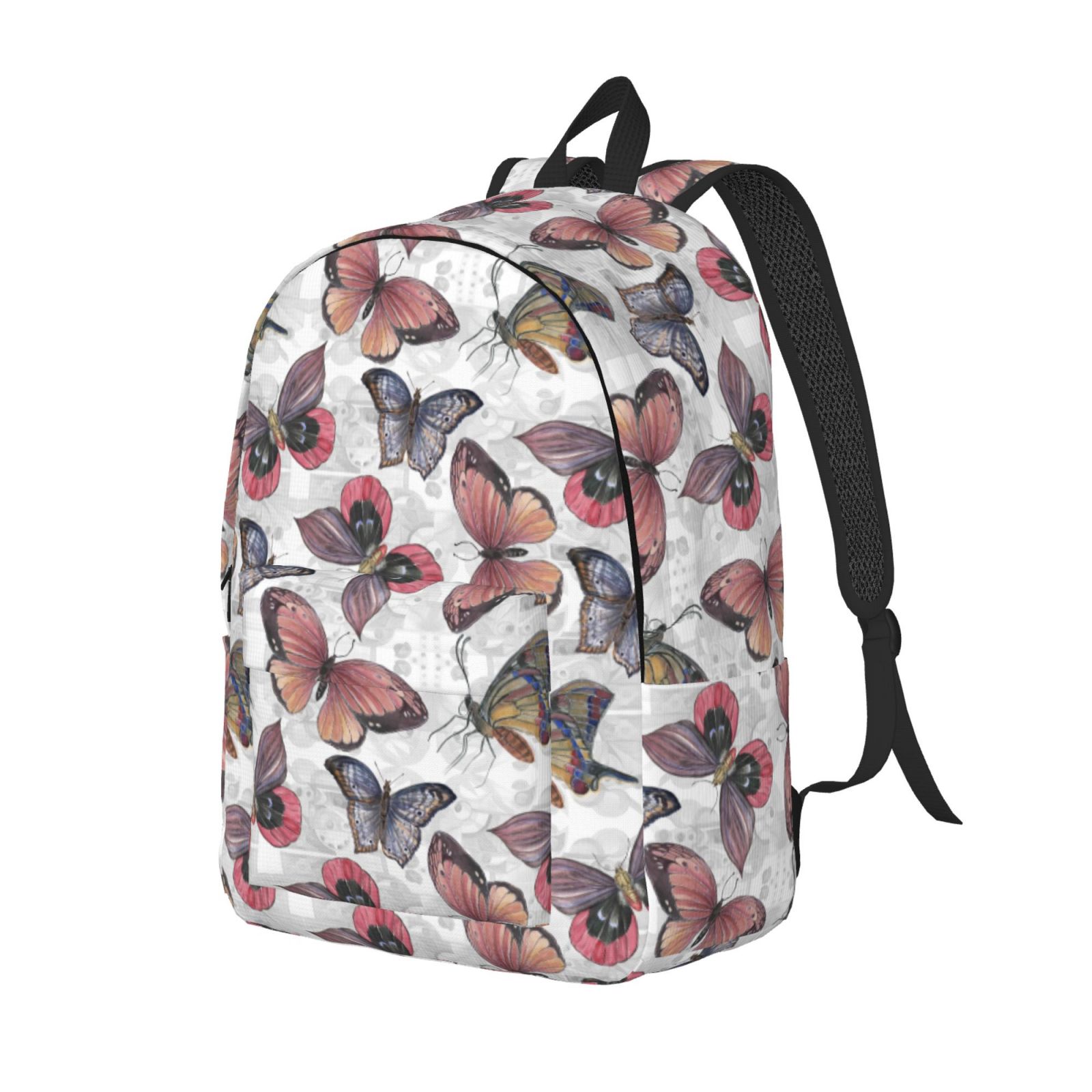 JUNZAN Vintage Butterflies Pattern Travel Laptop Backpack for Men Women ...