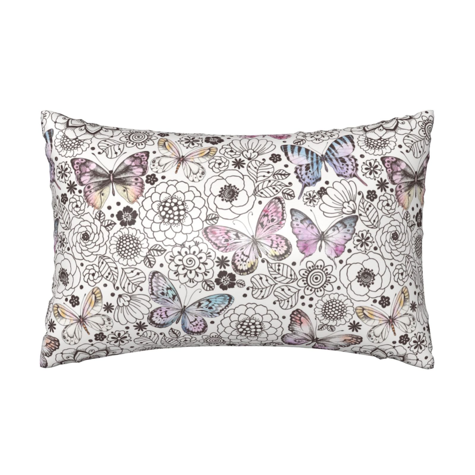 JUNZAN Vintage Butterflies Silk Pillowcase for Hair and Skin,Cooling ...