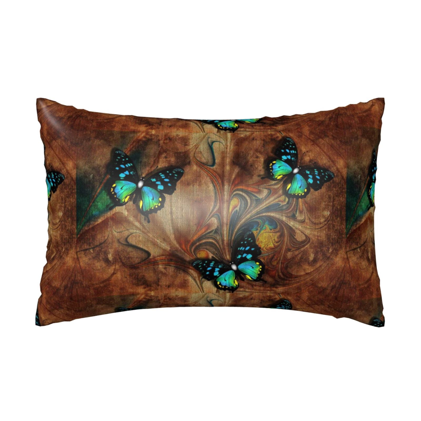JUNZAN Vintage Butterfly Green Silk Pillowcase for Hair and Skin ...