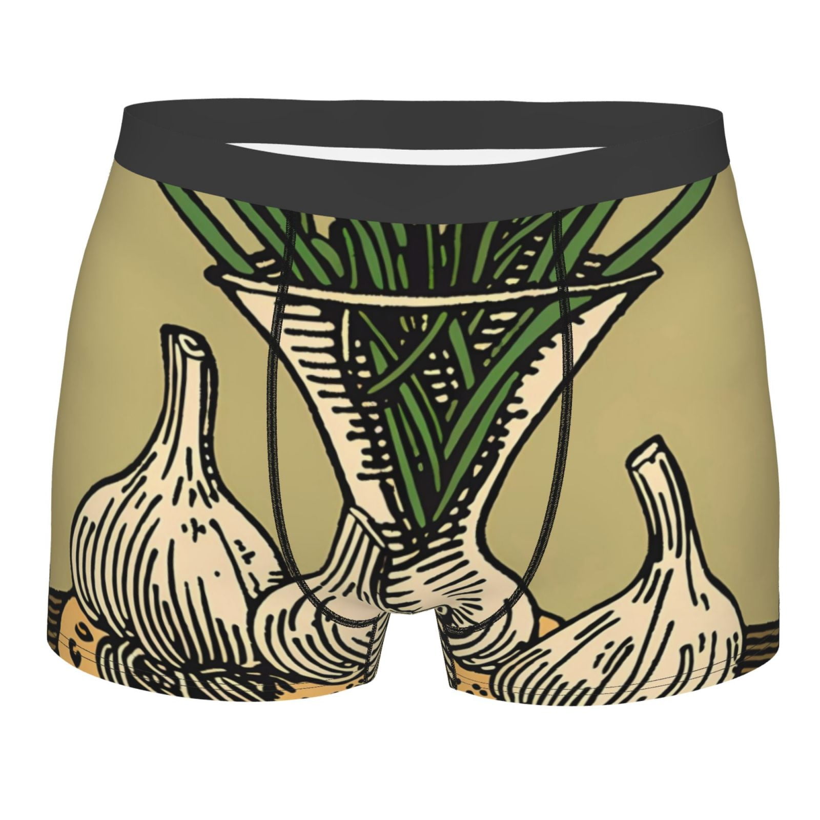 JUNZAN Vintage Garlic Bread Illustration Mens Underwear Boxer Briefs ...