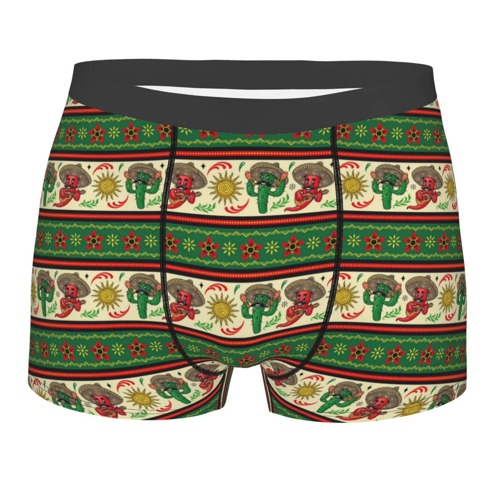 JUNZAN Vintage Mexican Mens Underwear Boxer Briefs for Men’s-X-Large ...