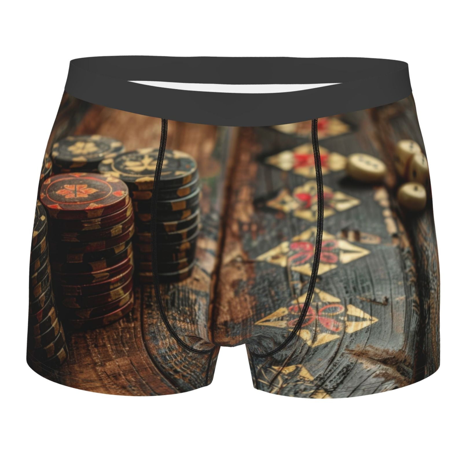 JUNZAN Vintage Poker Chips Mens Underwear Boxer Briefs for Men’s-Medium ...
