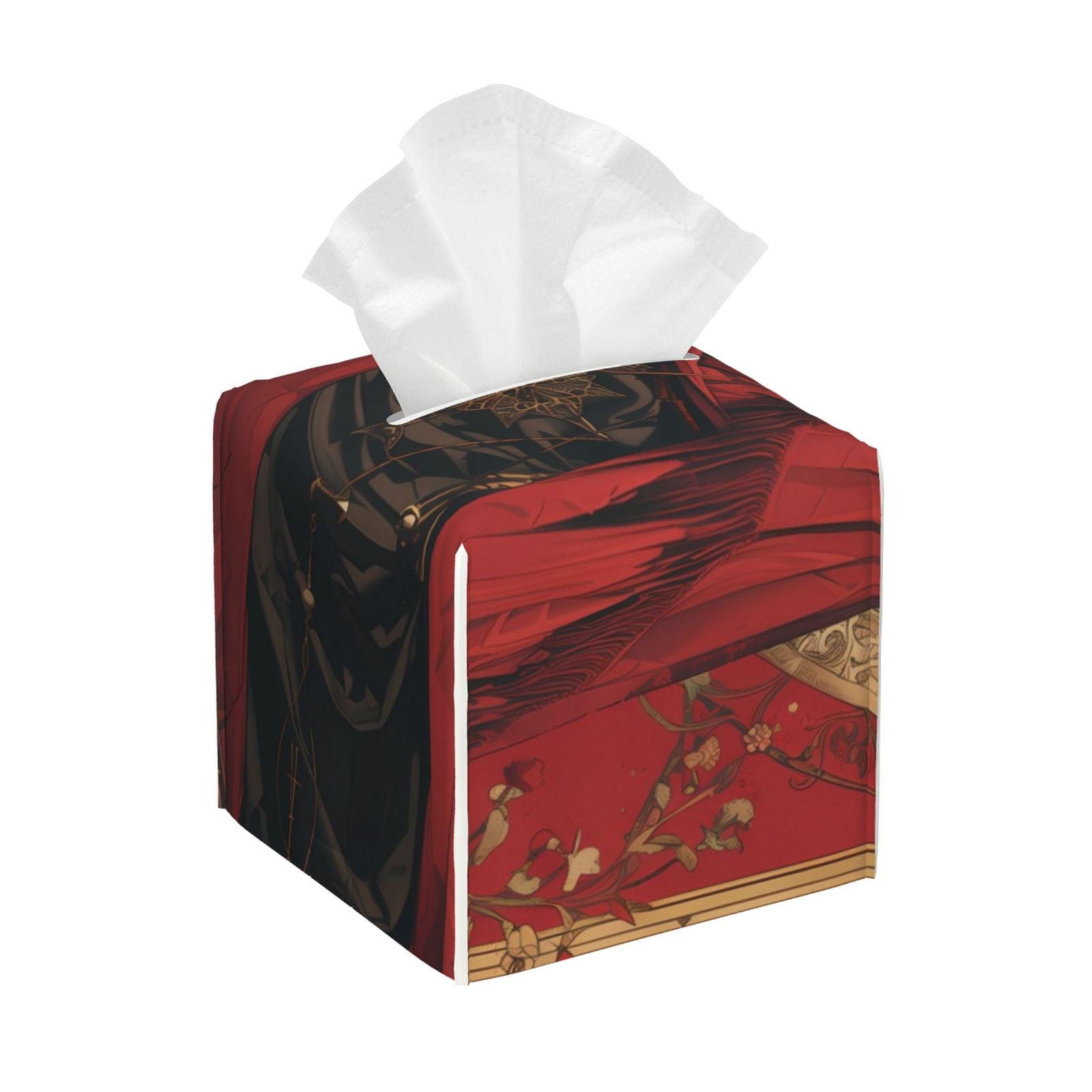 JUNZAN Vintage Rose Scepter Skull for Tissue Box Cover Holder, Square ...