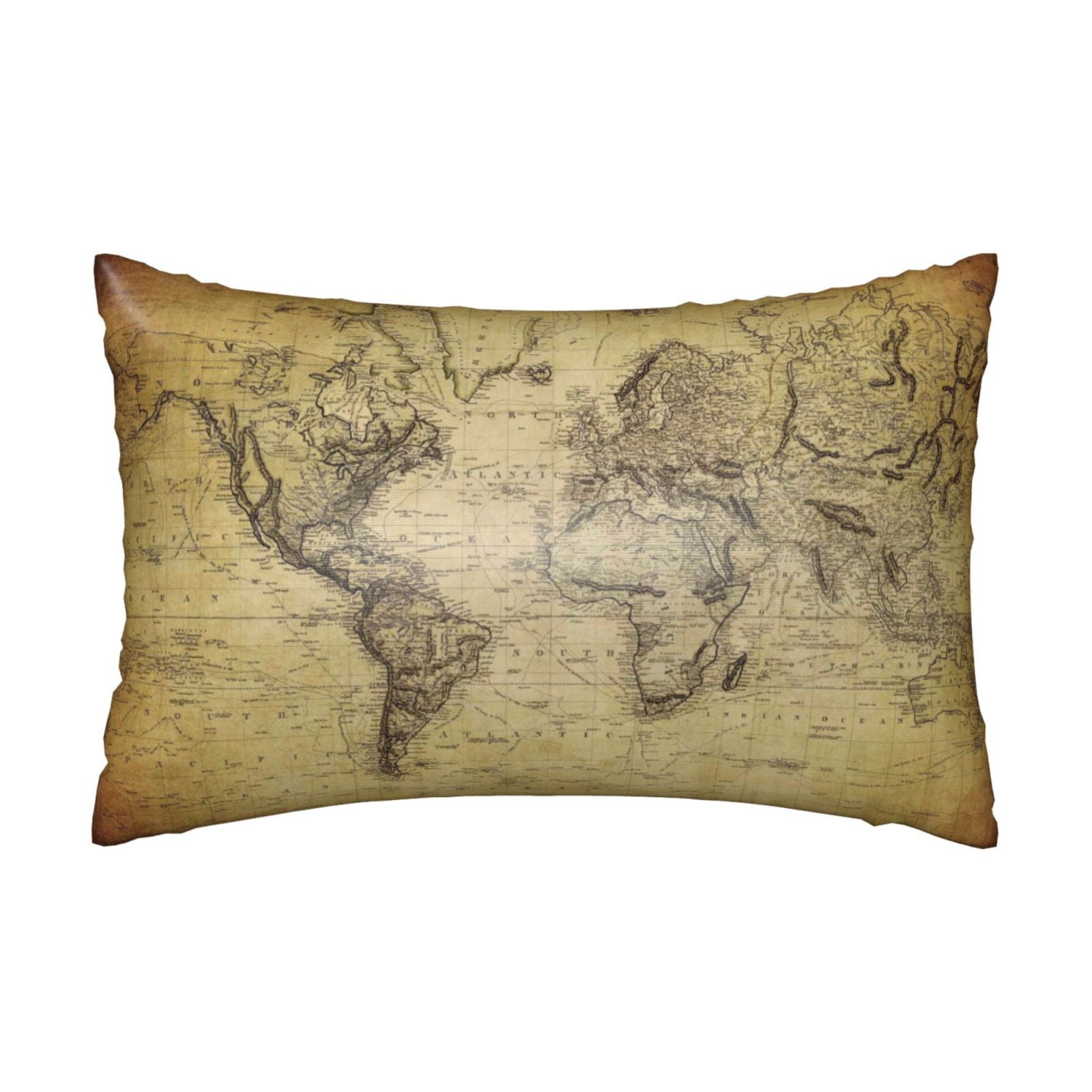 JUNZAN Vintage World Map Silk Pillowcase for Hair and Skin,Cooling ...