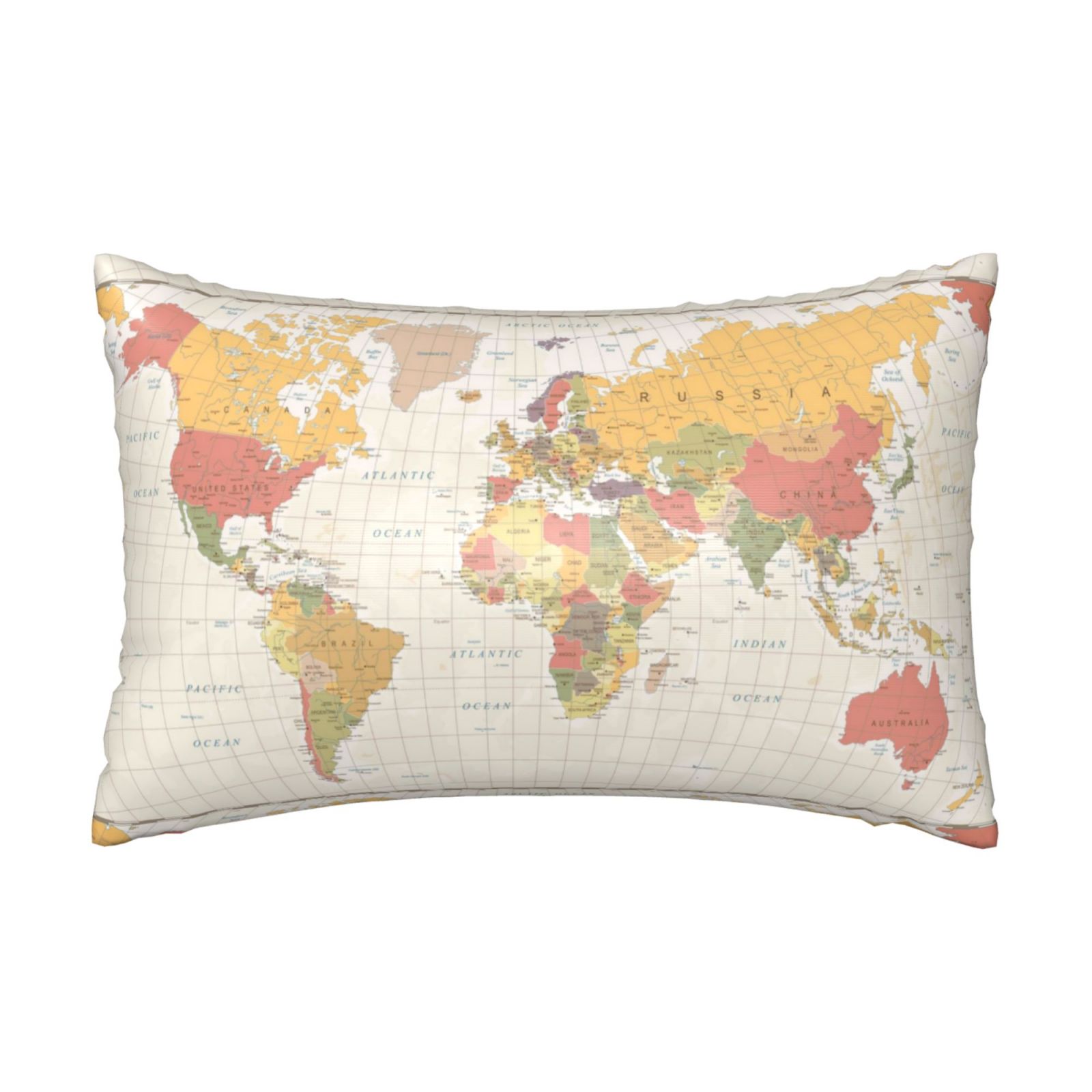 JUNZAN Vintage World Map1 Silk Pillowcase for Hair and Skin,Cooling ...