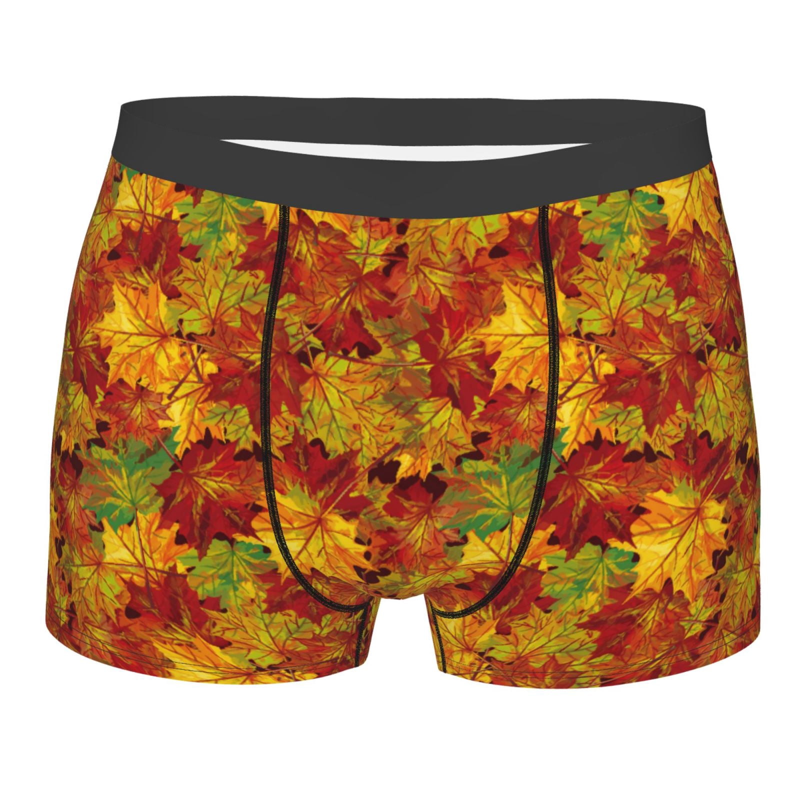 JUNZAN Vintage maple leaf autumn Mens Underwear Boxer Briefs for Men’s ...