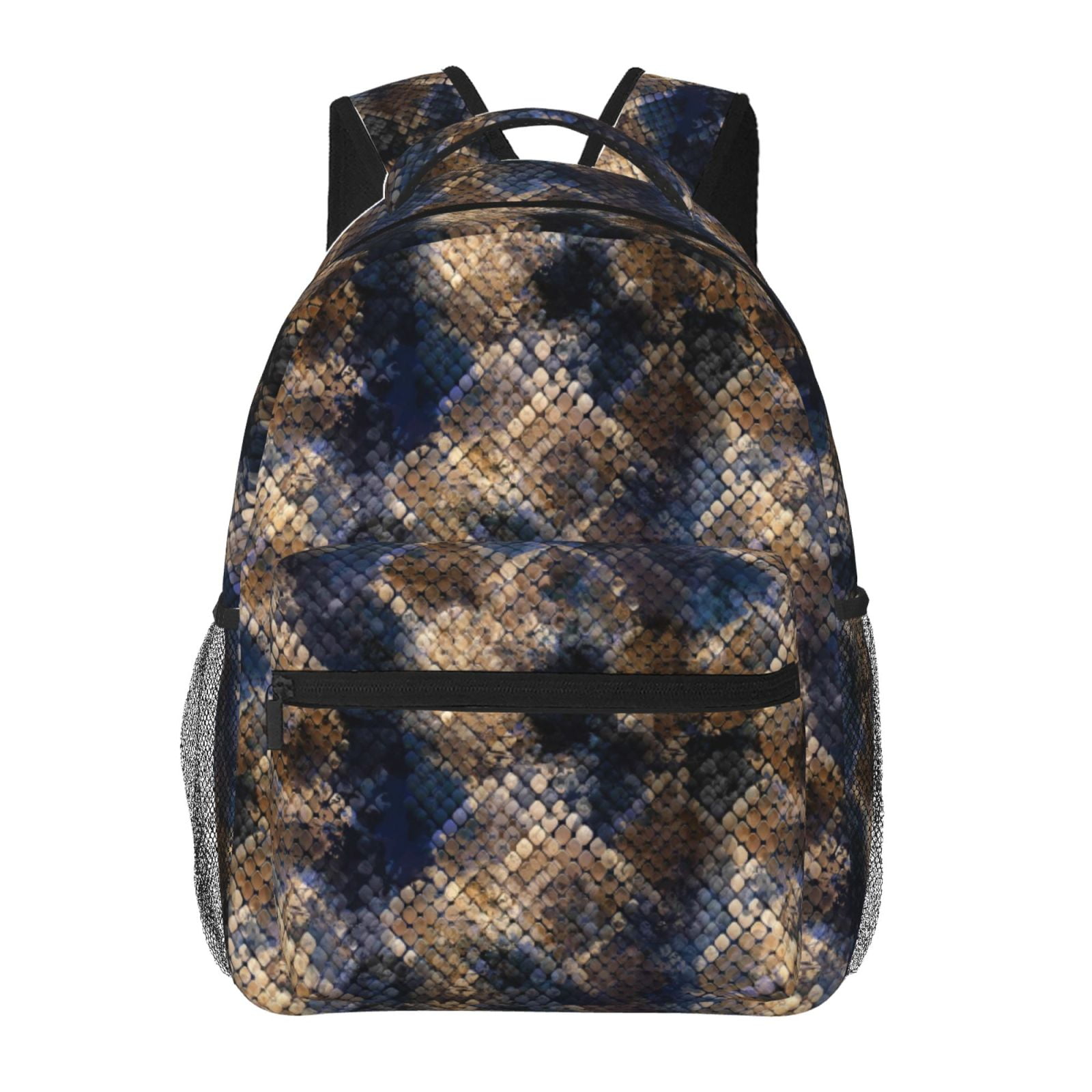 JUNZAN Watercolor Snake Skin Pattern Casual Laptop Backpack for Men ...