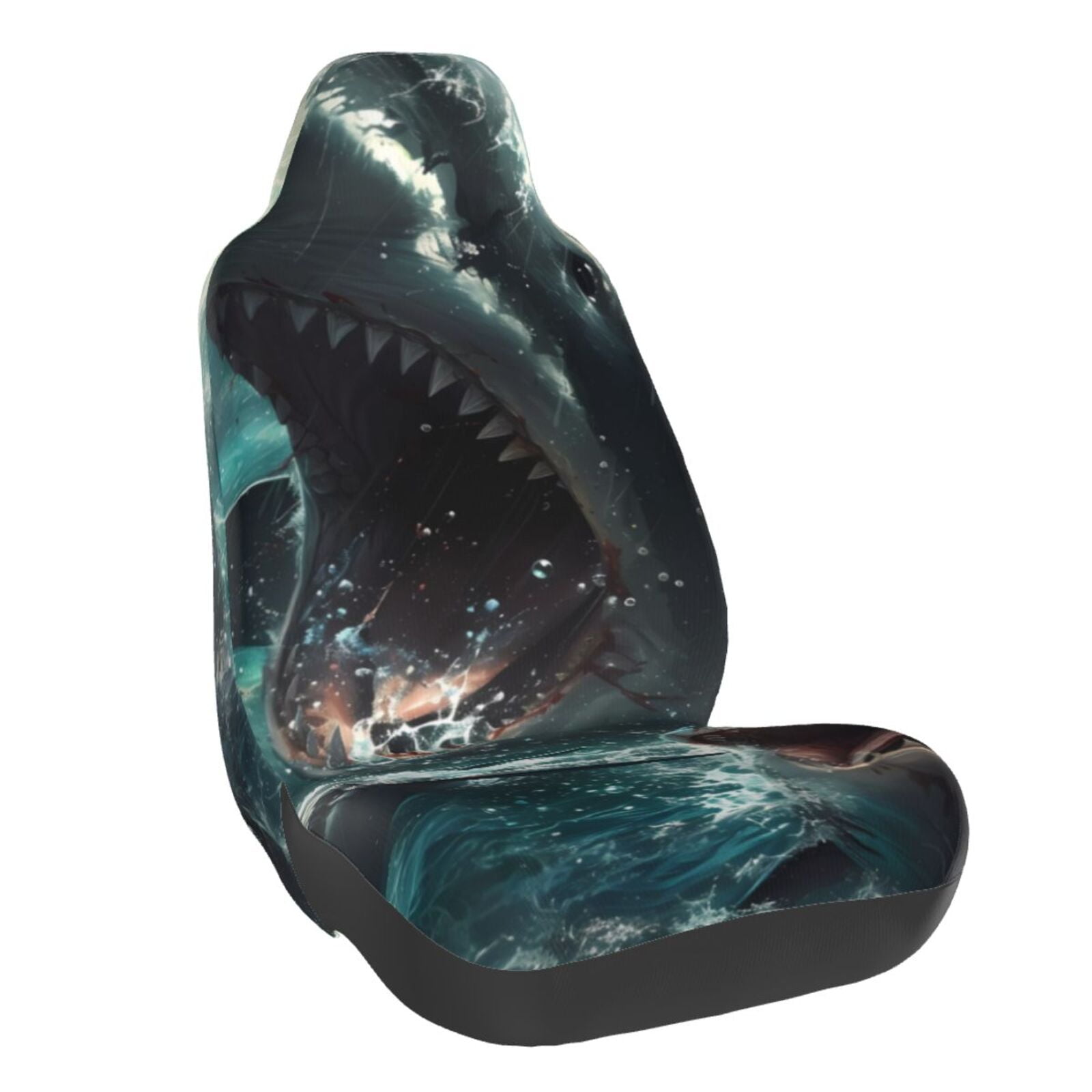 JUNZAN Wave Ocean Animal Shark Pattern Seat Covers,Universal Fit Sedans ...