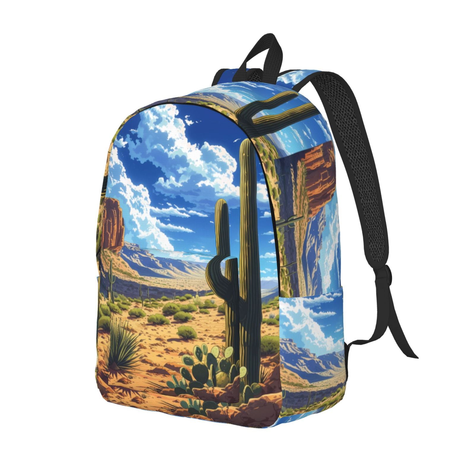 JUNZAN Western Desert Cactus Pattern Travel Laptop Backpack for Men ...