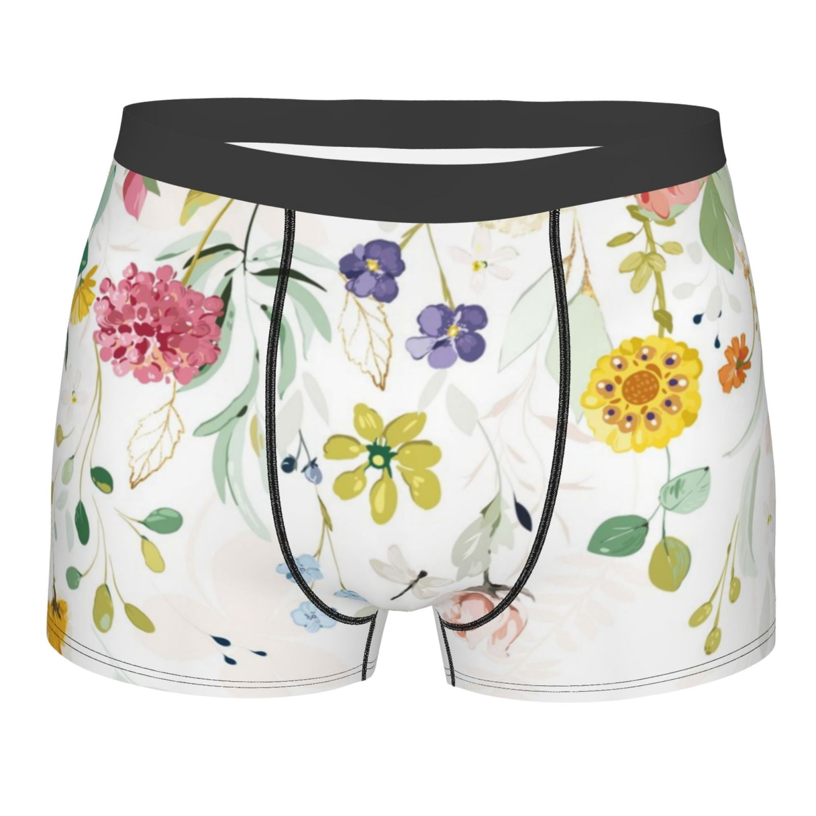 JUNZAN Wildflowers Mens Underwear Boxer Briefs for Men’s-Medium ...