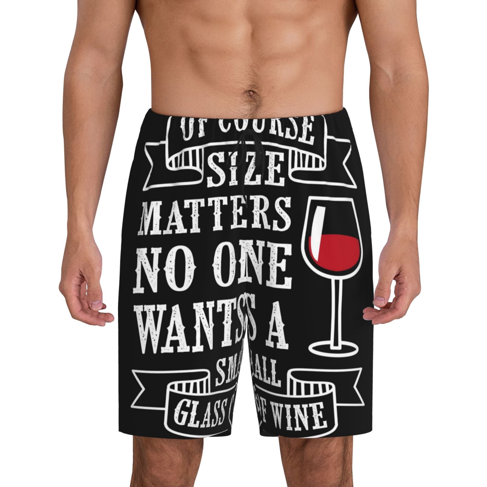 JUNZAN Wine Funny Pattern Sleep Pajama Shorts for Men,Men's Pajama ...