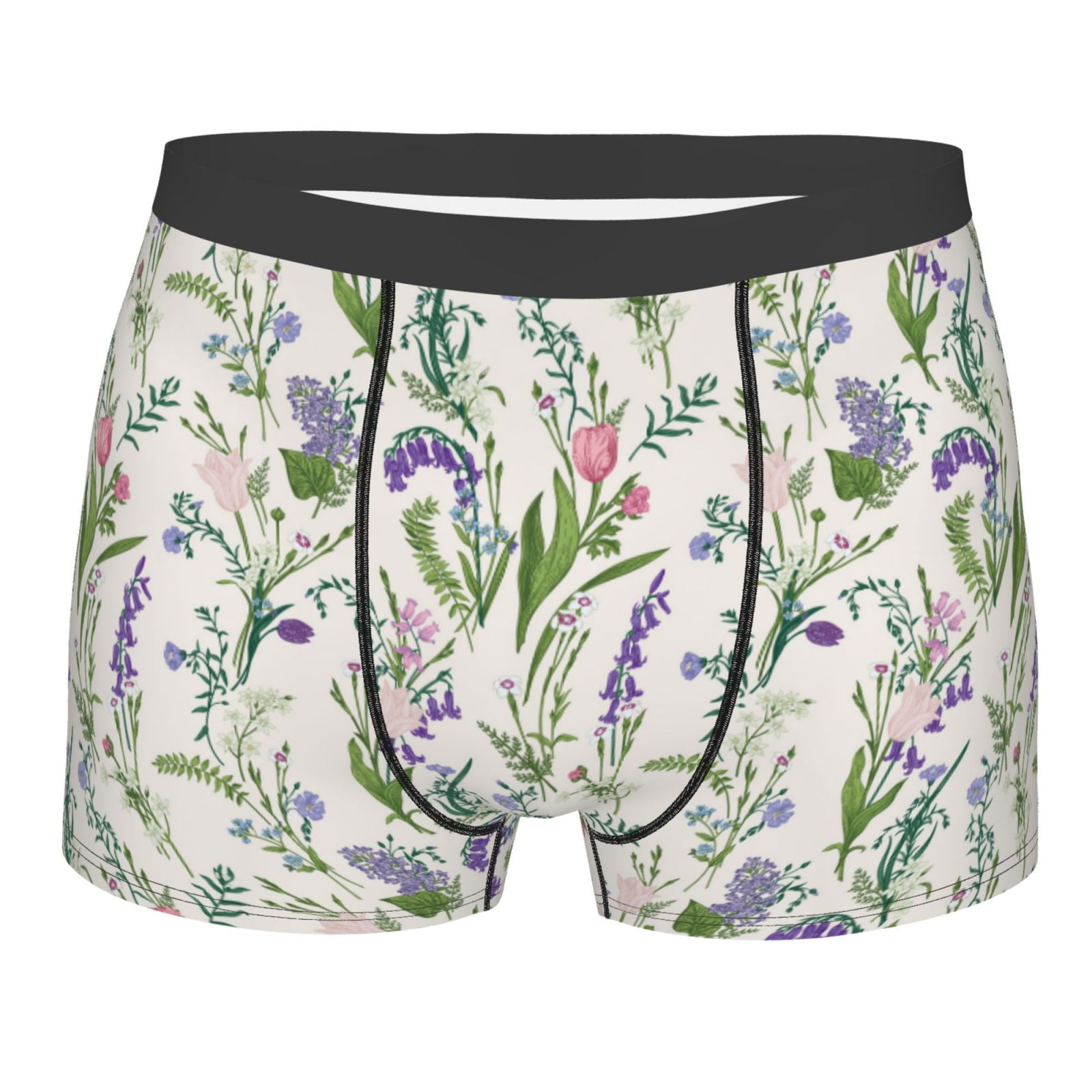 JUNZAN Wisteria Flower Mens Underwear Boxer Briefs for Men’s - Large ...