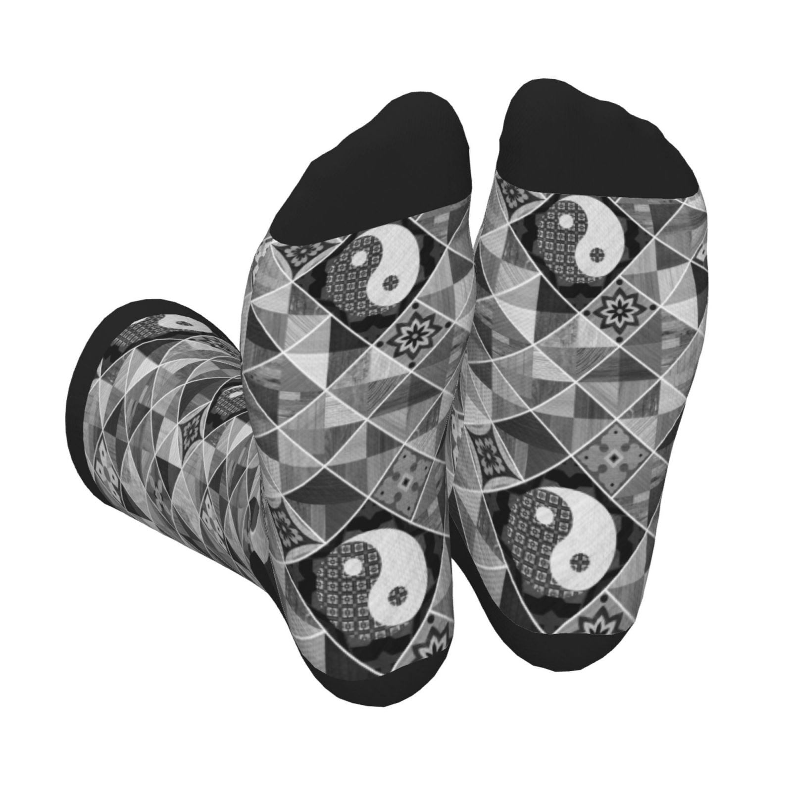 JUNZAN Yin Yang With Black And White Design Fun Novelty Knee Warmer ...