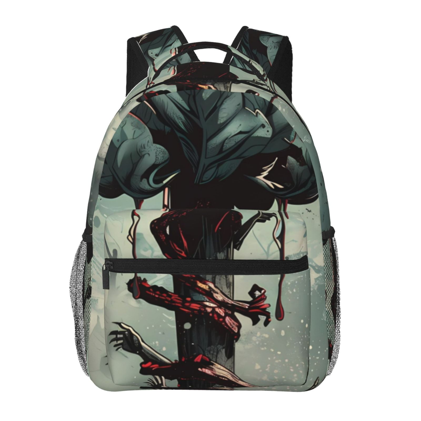 JUNZAN Zombie Flower Apocalypse Pattern Casual Laptop Backpack for Men ...