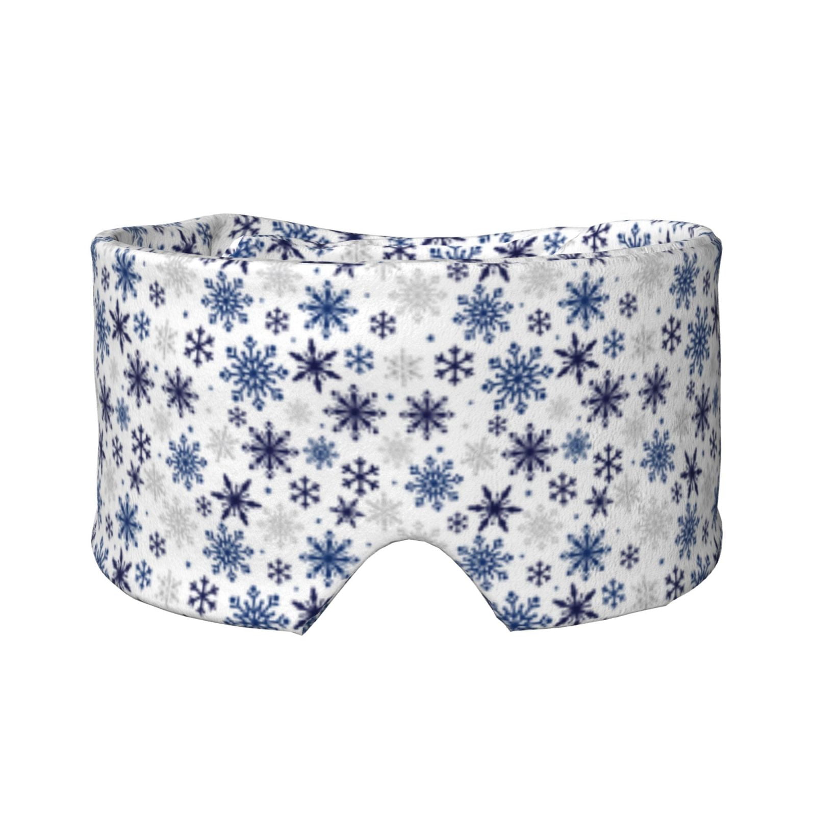 JUNZAN blue Snowflake Prints for Blackout Sleep Mask - Blocking Sleep ...