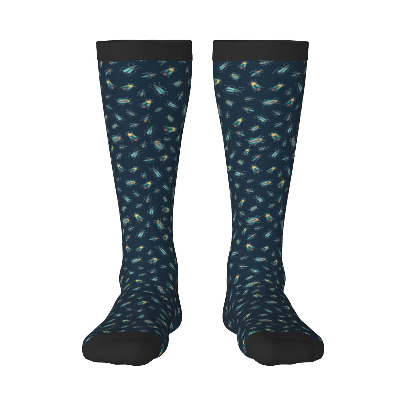 Junzan Blue Insects Fun Novelty Knee Warmer High Socks