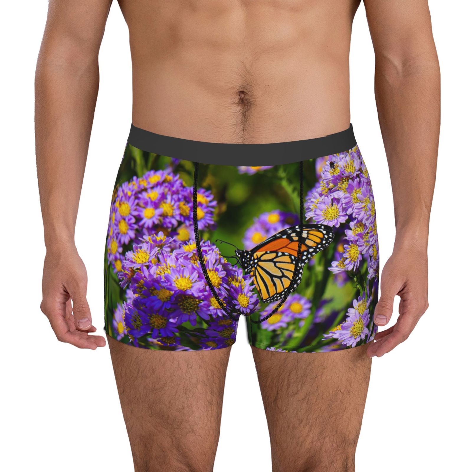 JUNZAN butterflies and Gardens Mens Underwear Boxer Briefs for Men’s ...