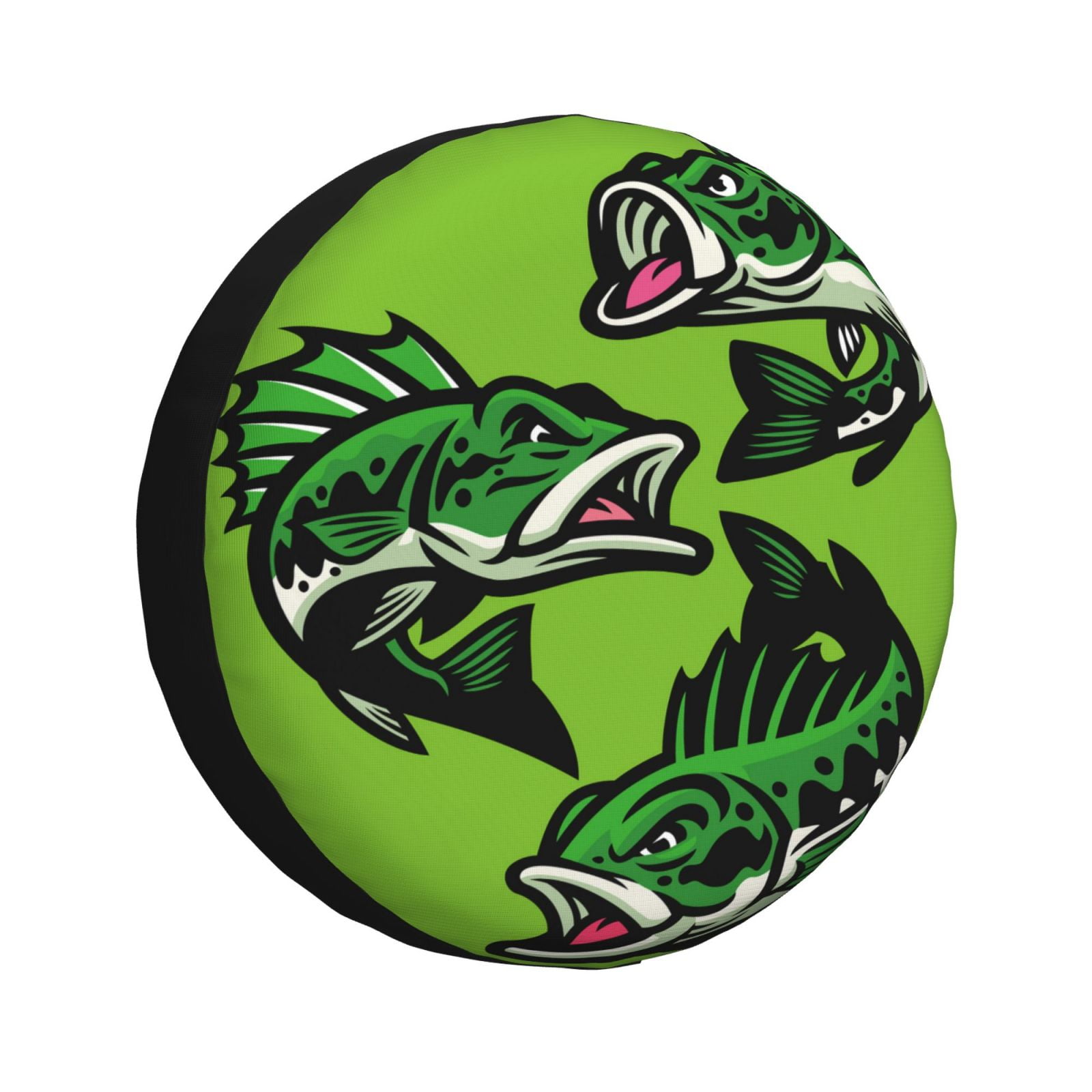 JUNZAN cartoon largemouth bass fish Tire Cover Wheel Protector for ...