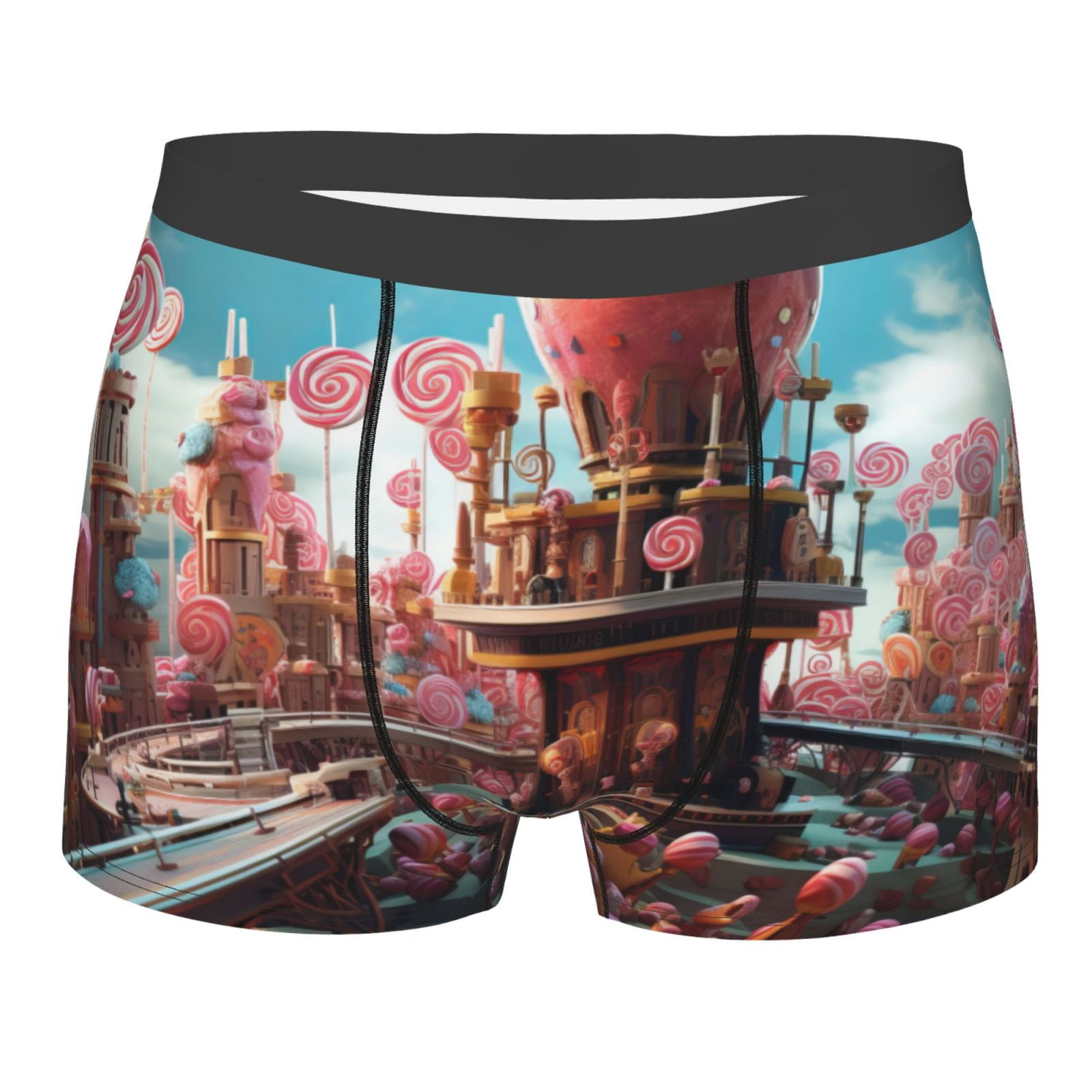 JUNZAN fairy-tale-world-with-delicious-candy Mens Underwear Boxer ...