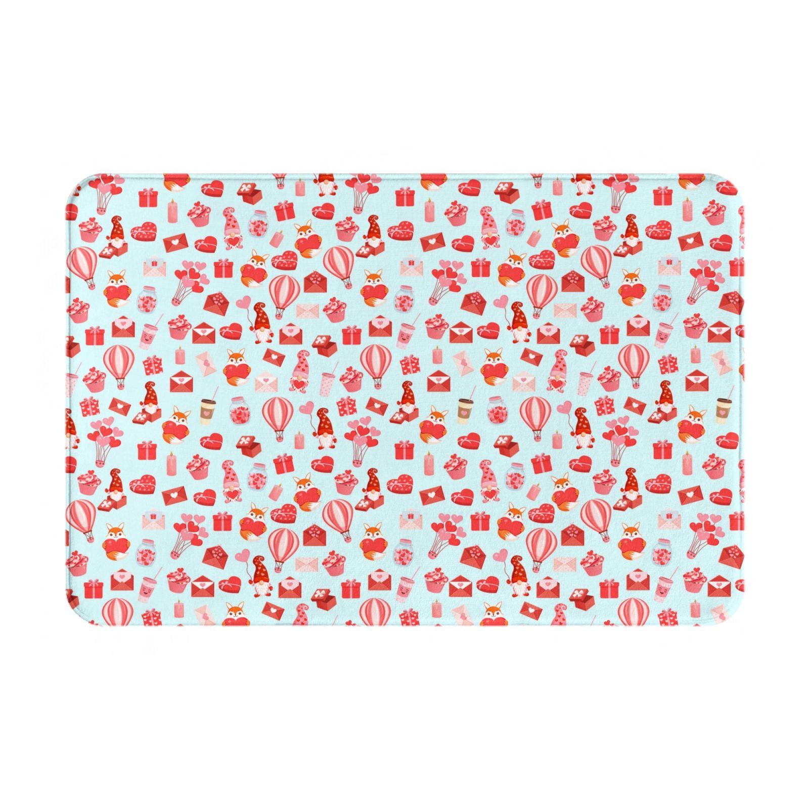 JUNZAN fox gnomes and hearts Custom Funny Welcome Doormat Personalized ...