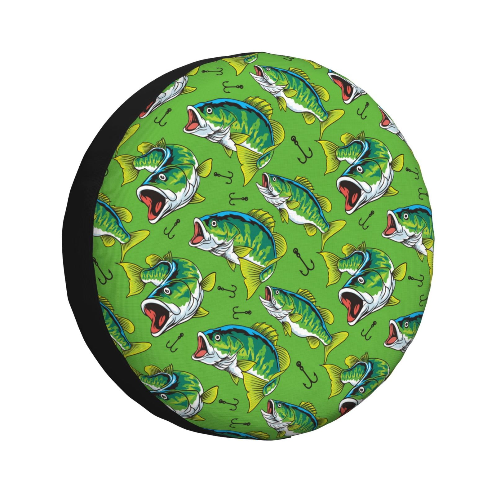 JUNZAN large mouth green color bass fish Tire Cover Wheel Protector for ...