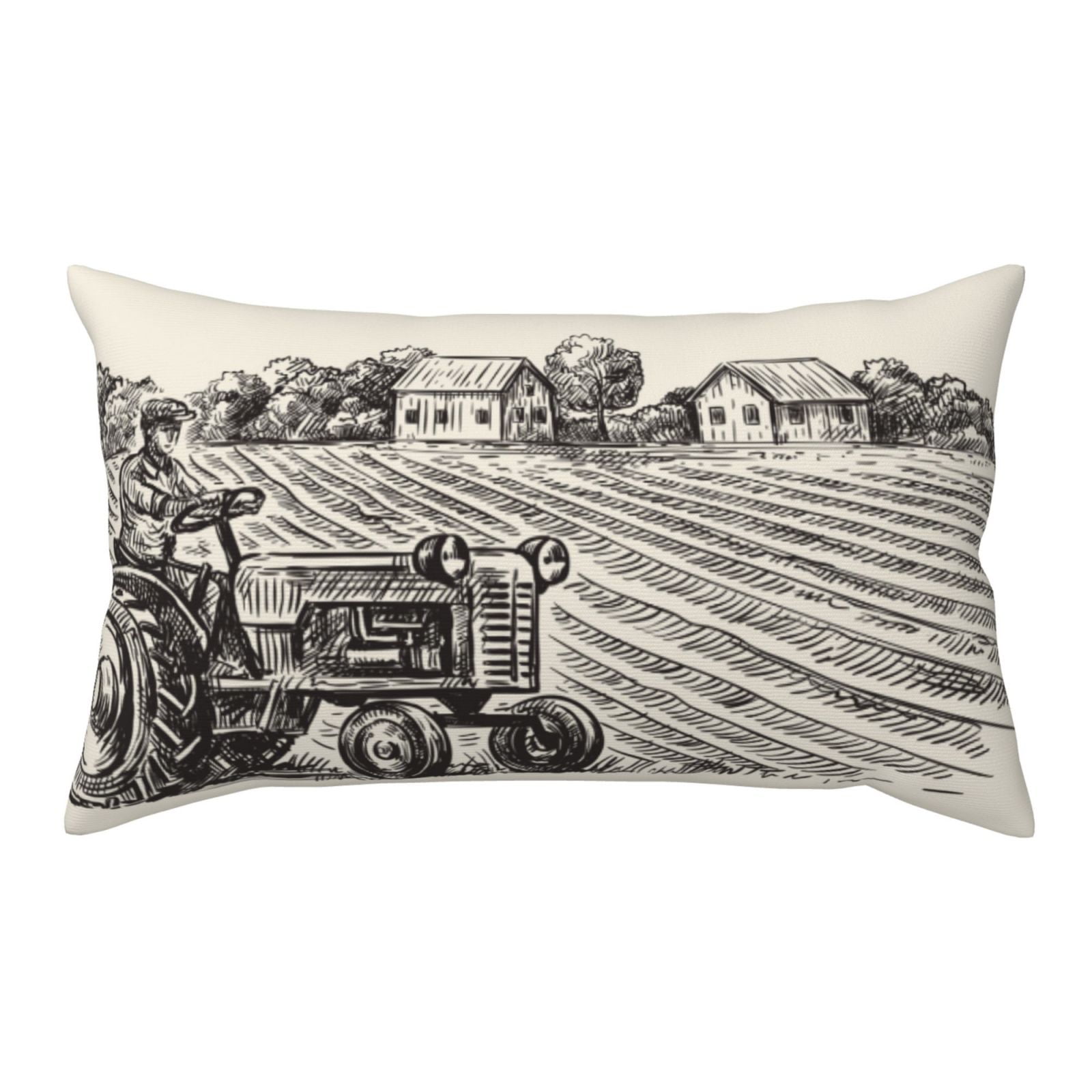JUNZAN retro tractor Print Envelope Closure Pillowcase for Women Men ...