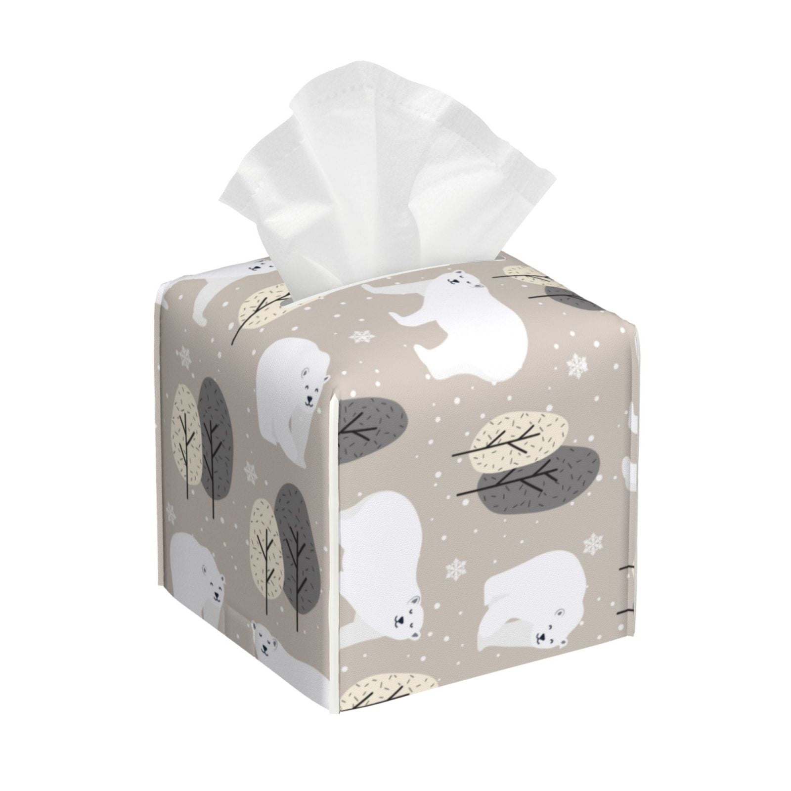 JUNZAN winter Snowflake beer for Tissue Box Cover Holder, Square Facial ...