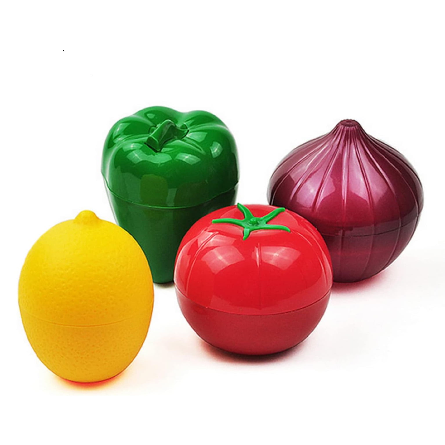 JUNZHIDAO 4 PCS Fruit and Vegetable Shaped Food Saver Storage ...