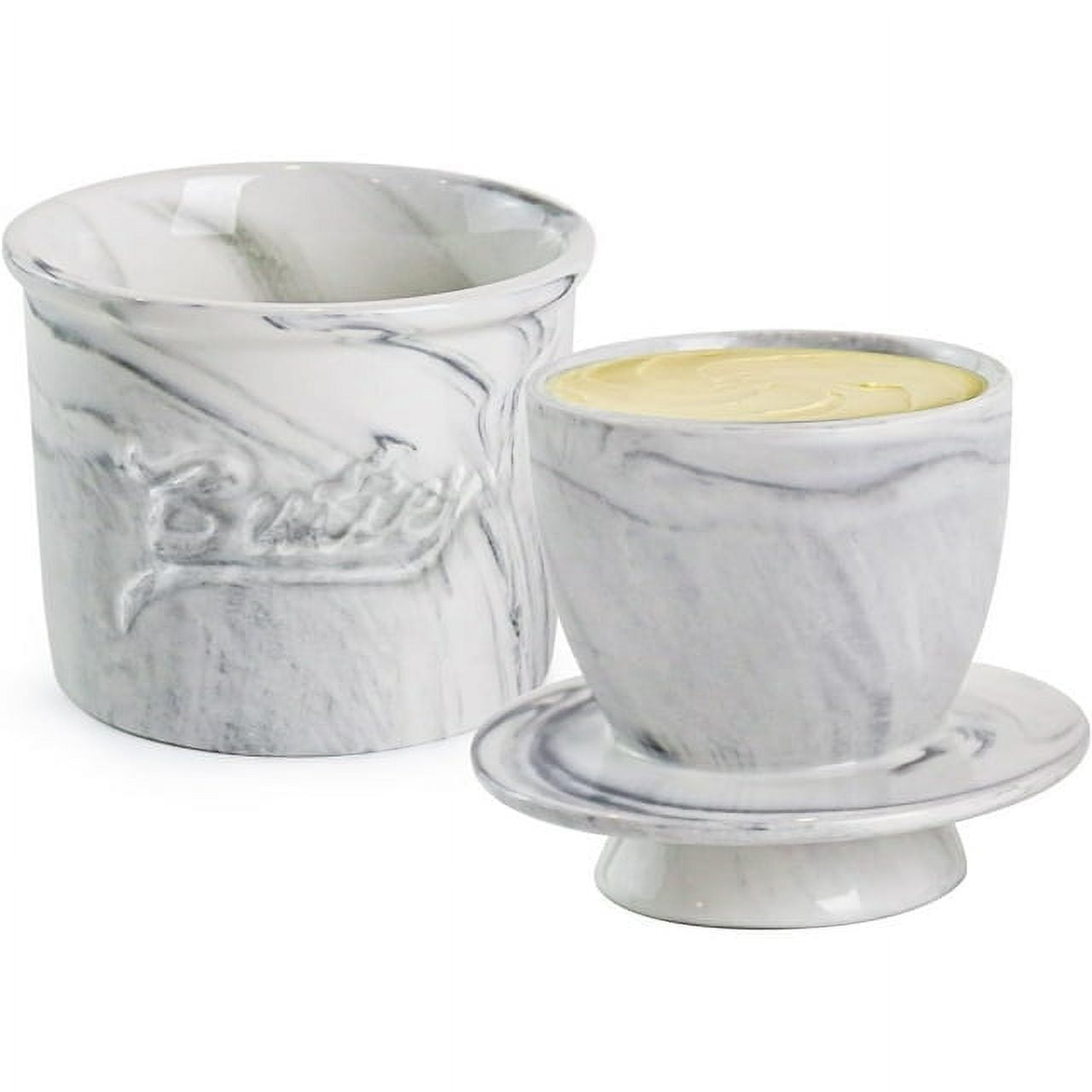 JUNZHIDAO Butter Crock for Counter with Water, French Butter Keeper for ...