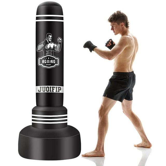 JUOIFIP Heavy Punching Bags for Adults Freestanding Boxing Bag with ...
