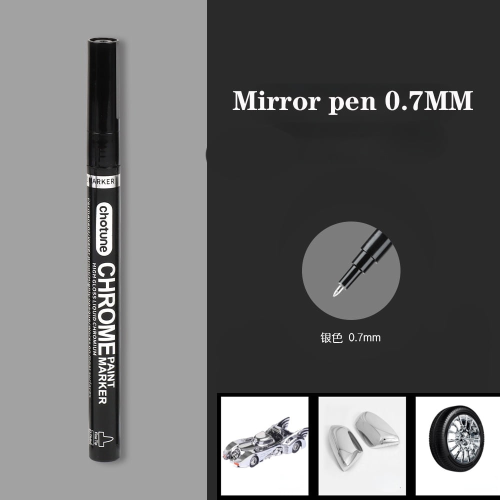 JUPA 703 Mirror Chrome Marker Pen Silver Metal DIY High-gloss Liquid ...