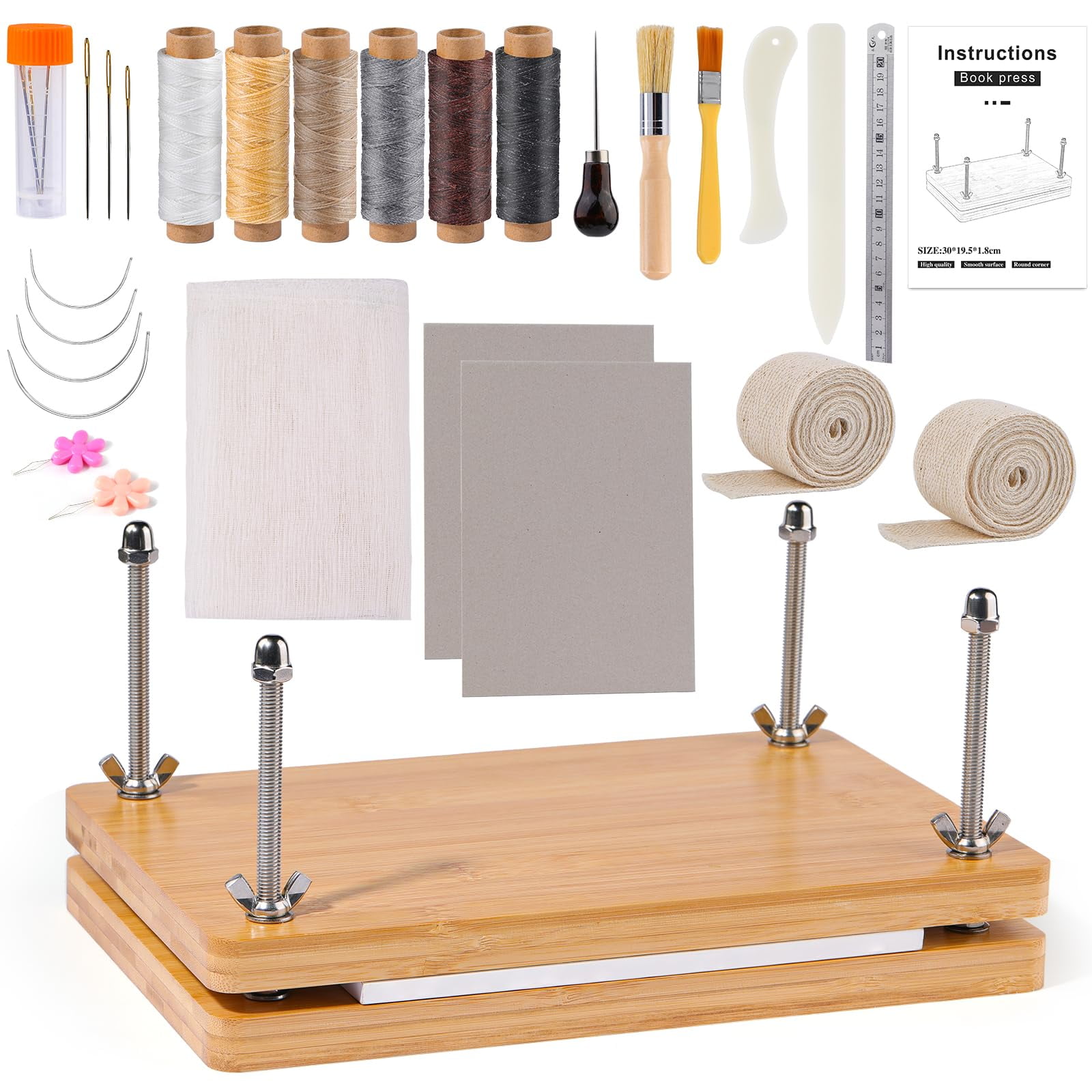JUPEAN Bookbinding Kit, Book MMF7 Binding Kits, Book Press, Bookbinding ...