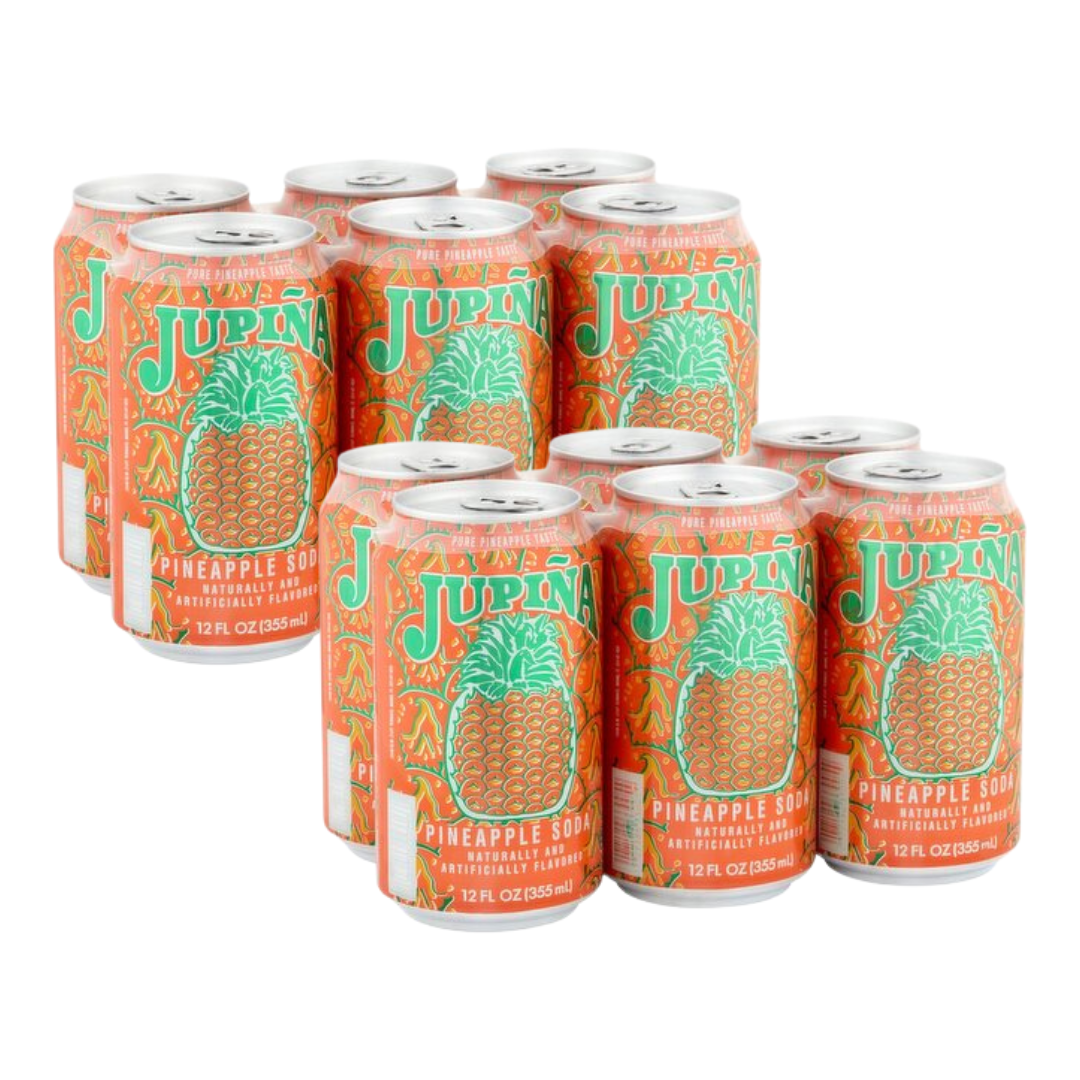 JupiÃ±a Pineapple Soda, 12 fl oz Cans, Pack of 12, Caffeine-Free ...