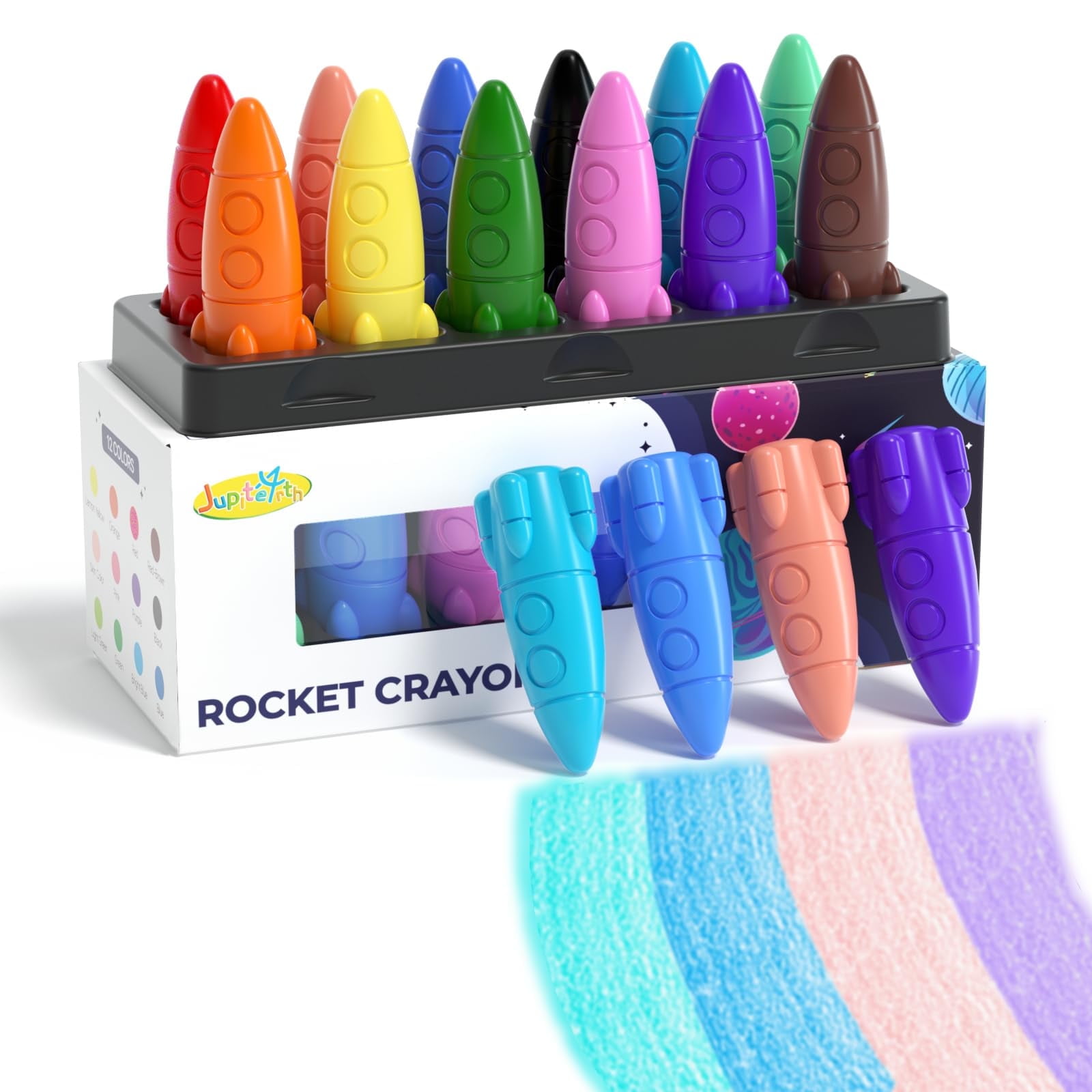 JUPITEARTH 12 Colors Crayons - Walmart.com