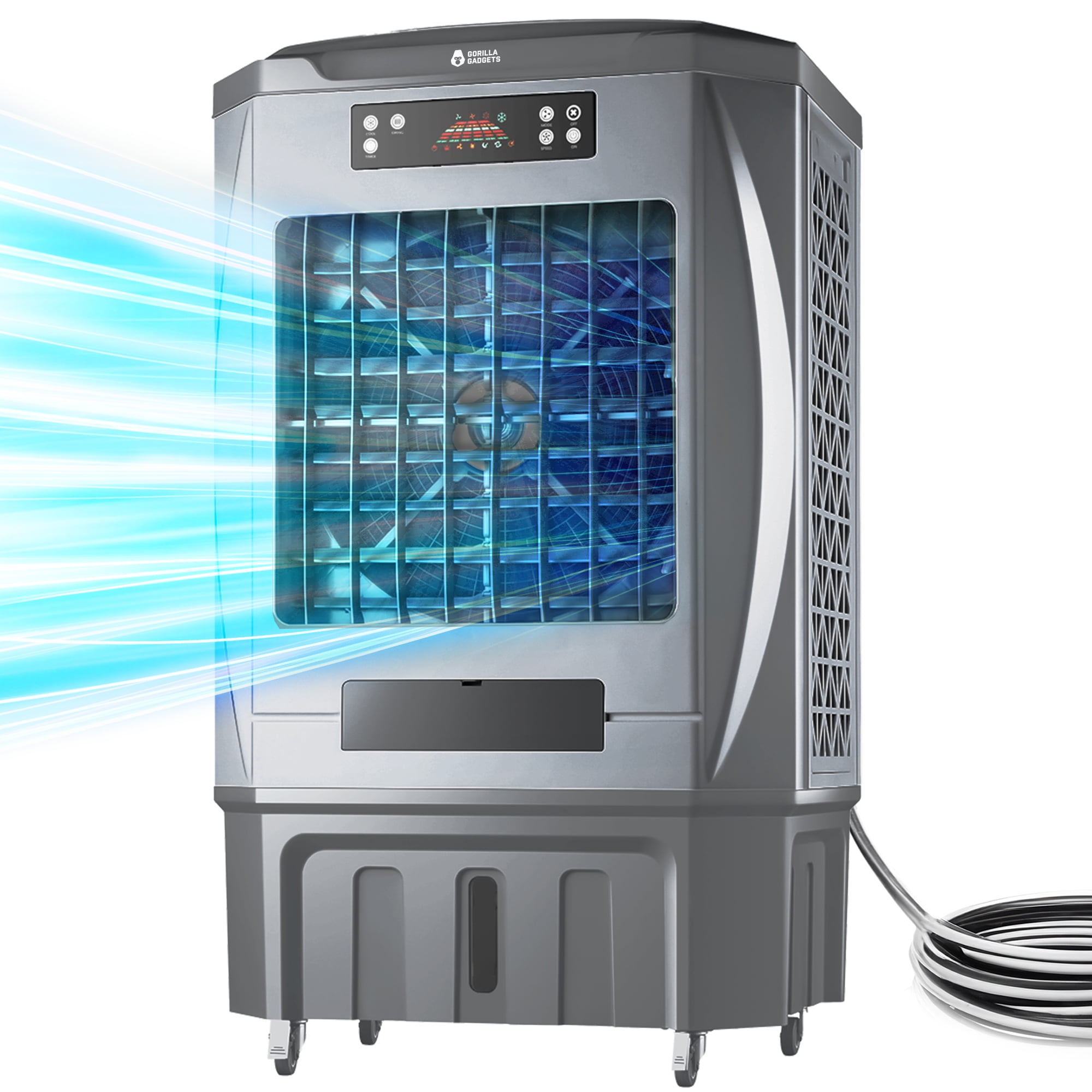 JUPITER-16 9000CFM 3600 Sq Ft Portable Evaporative Cooler, 12 Gal Tank ...