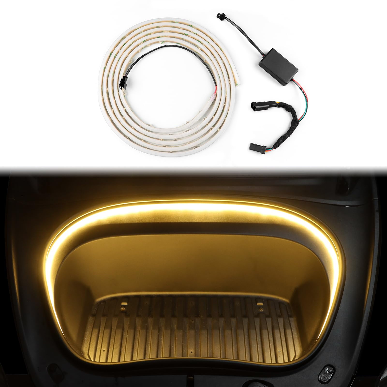 JUPIZEUS for Tesla Model MSF2 3 2024 Frunk LED Light Strip Front Trunk ...